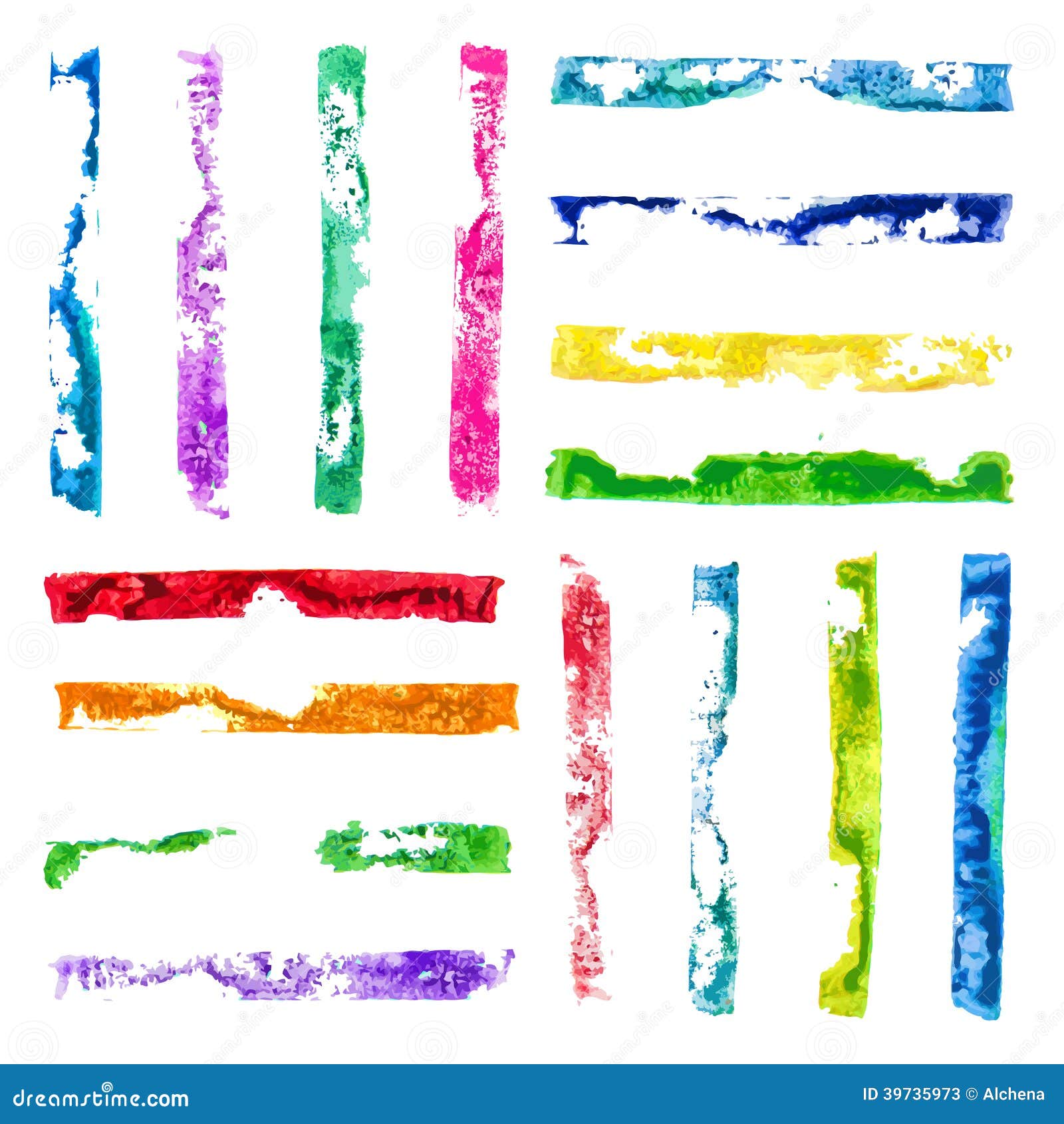 Vector Rectangular Paint Stamps Stock Vector - Illustration of painting ...