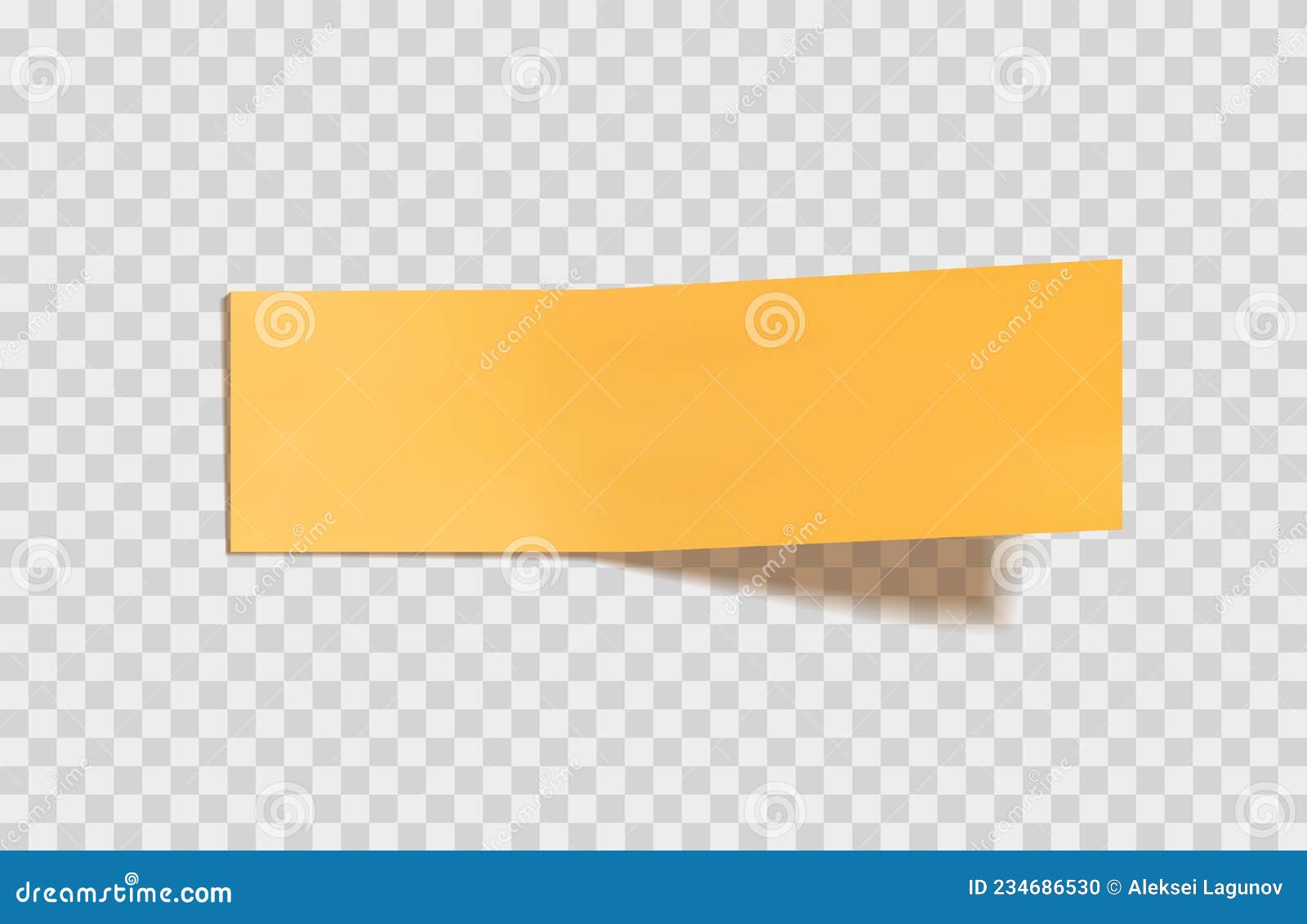 Vector Rectangular Yellow Sticker, Blank Template. Stock Vector ...