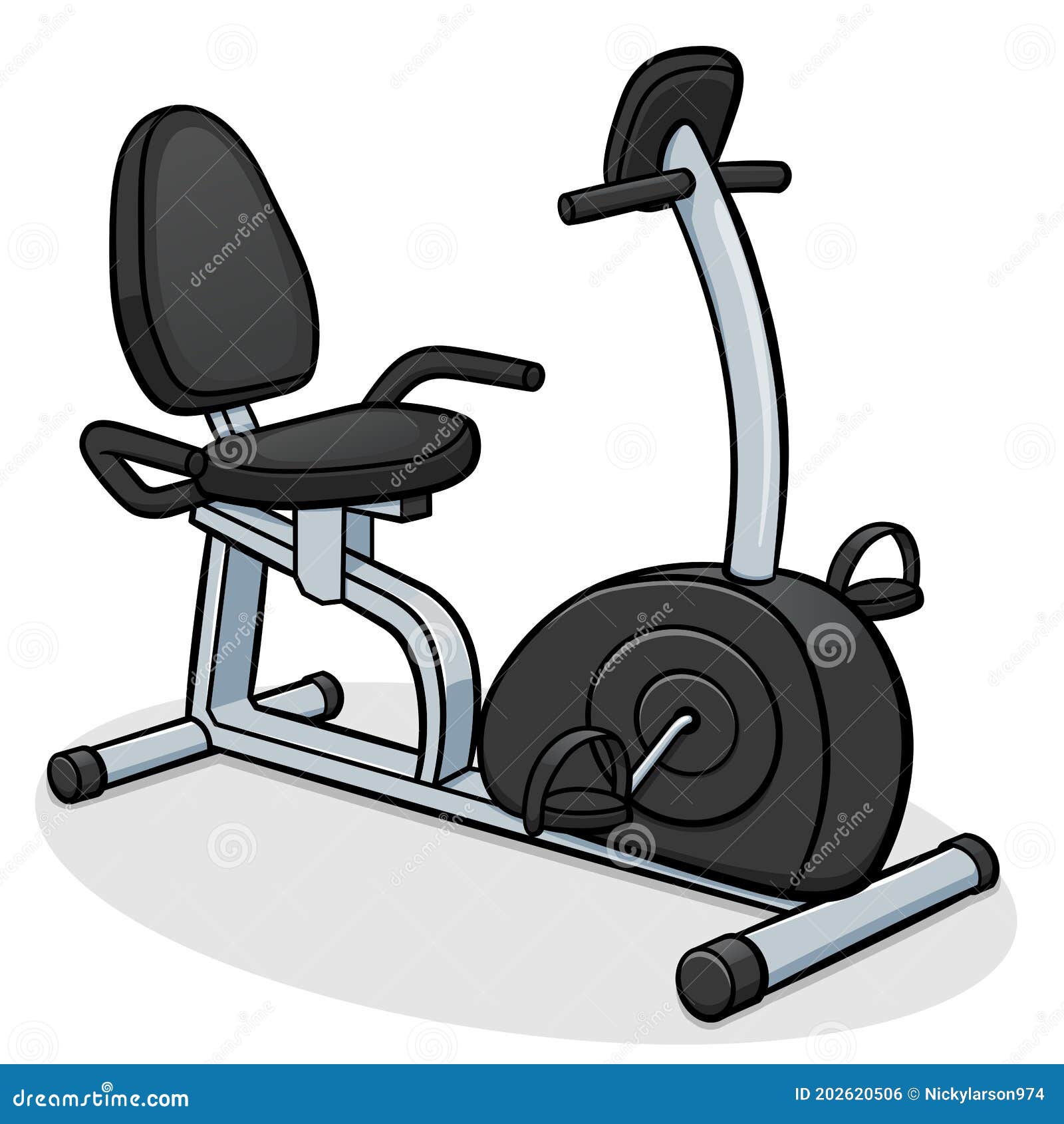 Vector Recumbent Exercise Bike Illustration Stock Vector - Illustration ...
