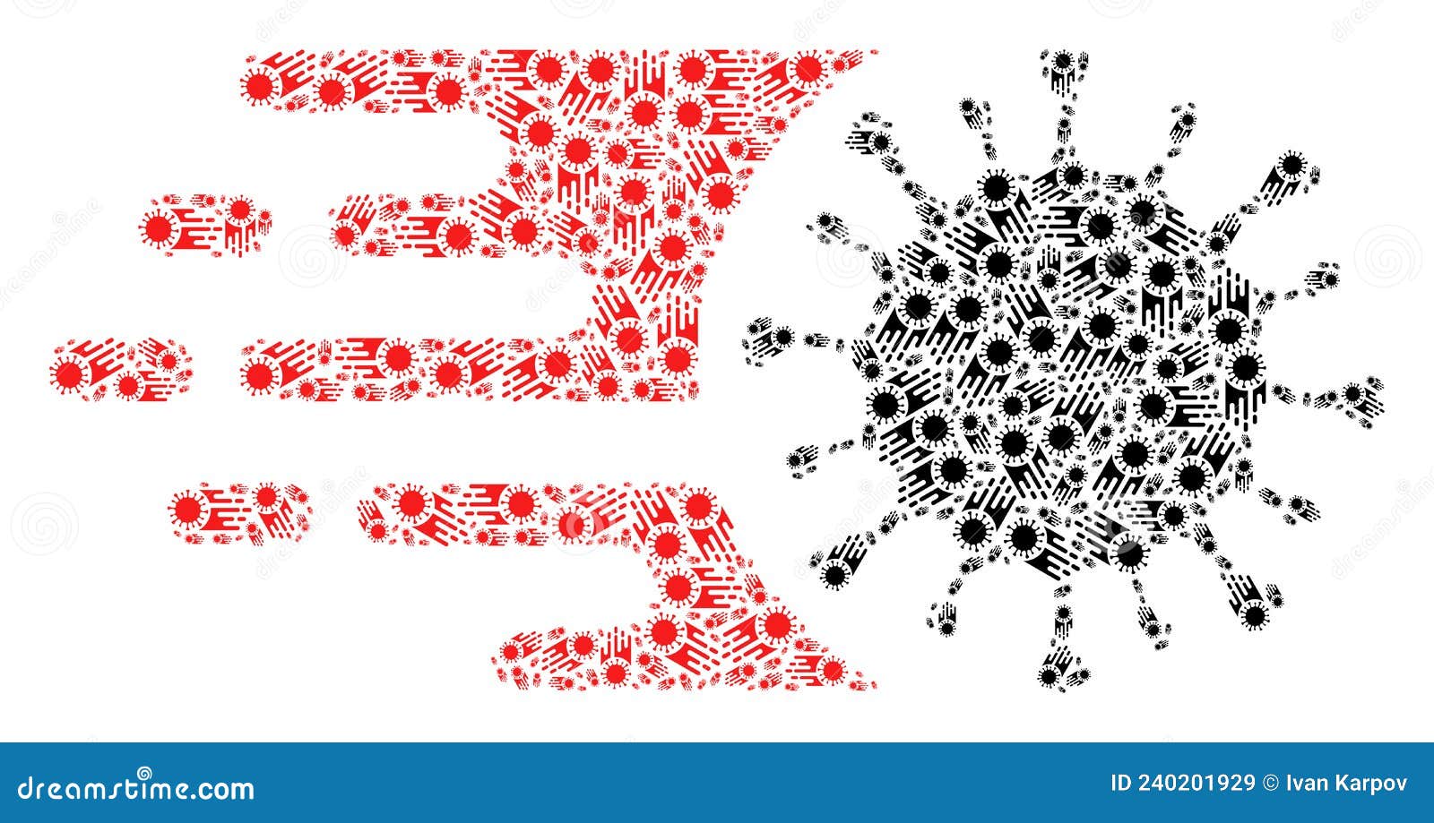 Fractal Rush Virus Icon Composition Stock Vector - Illustration of ...