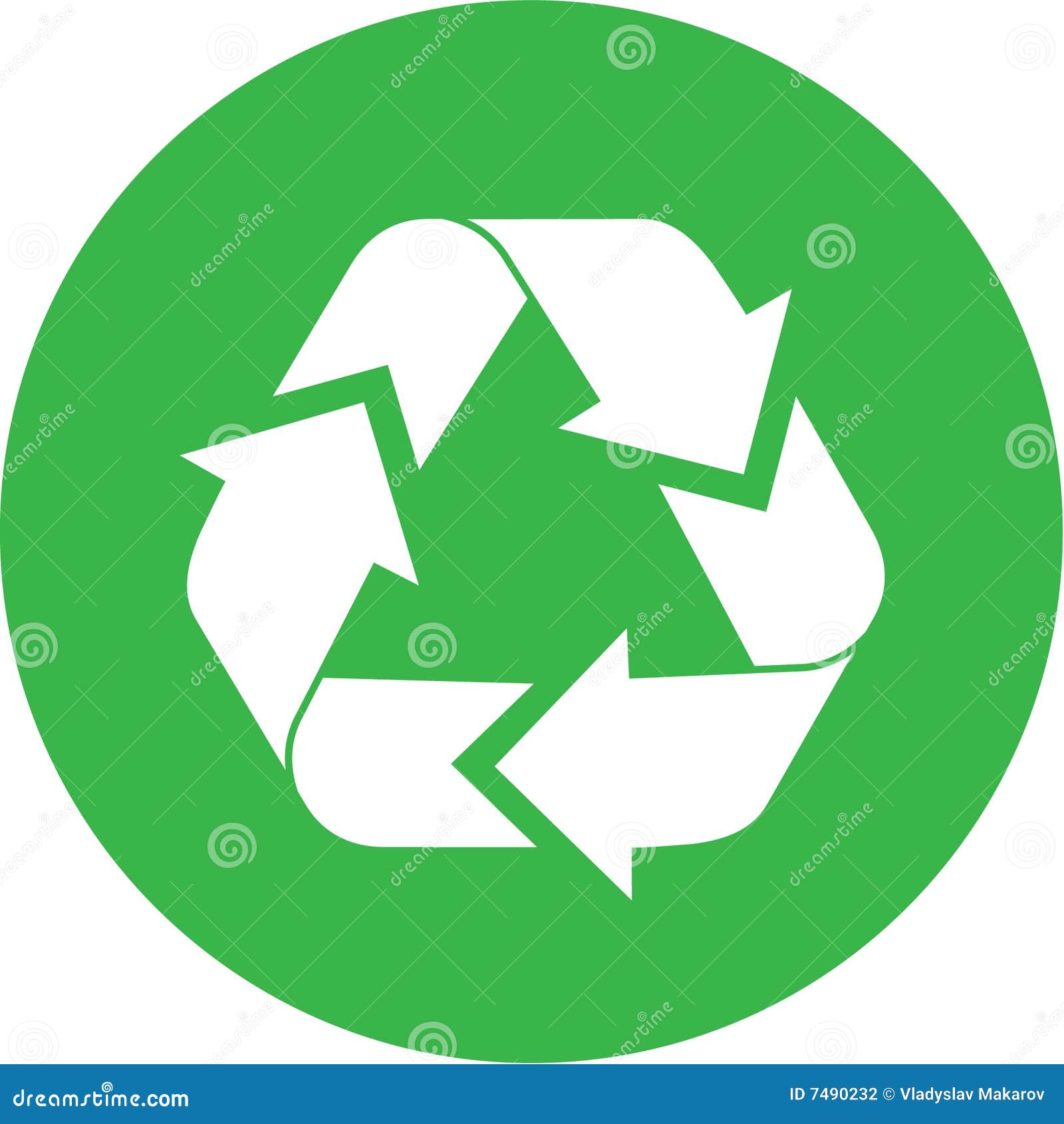 Vector recycle icon stock vector. Illustration of logo - 7490232