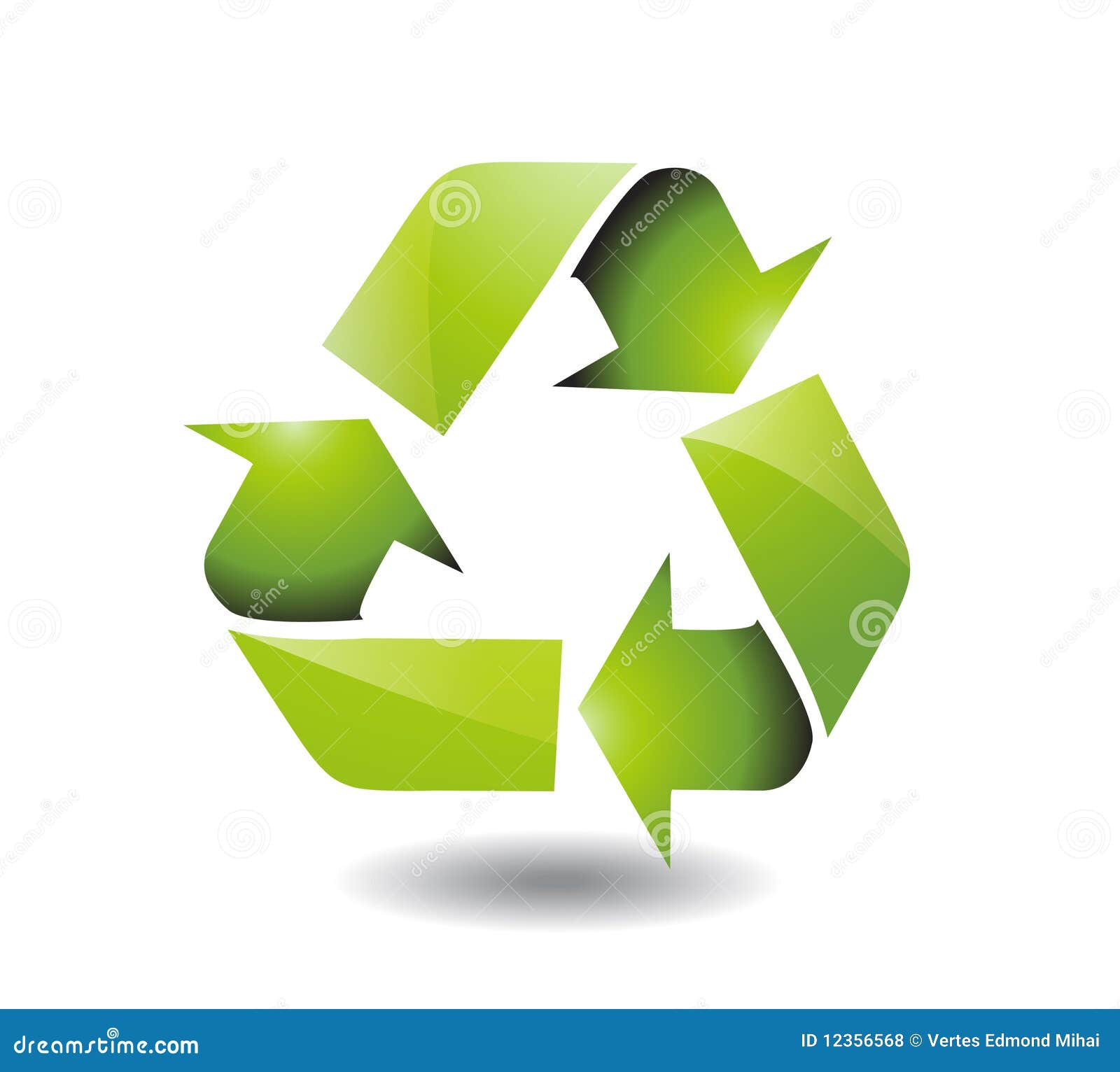 Recycle Sign With Garbage Broken Glass And Recycled Bottles Stock ...