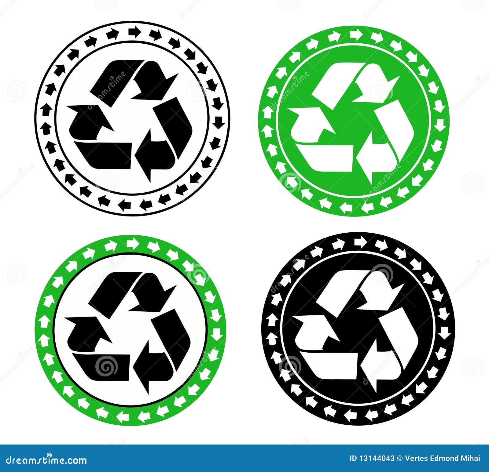 Vector recycle sign stock vector. Illustration of movement - 13144043