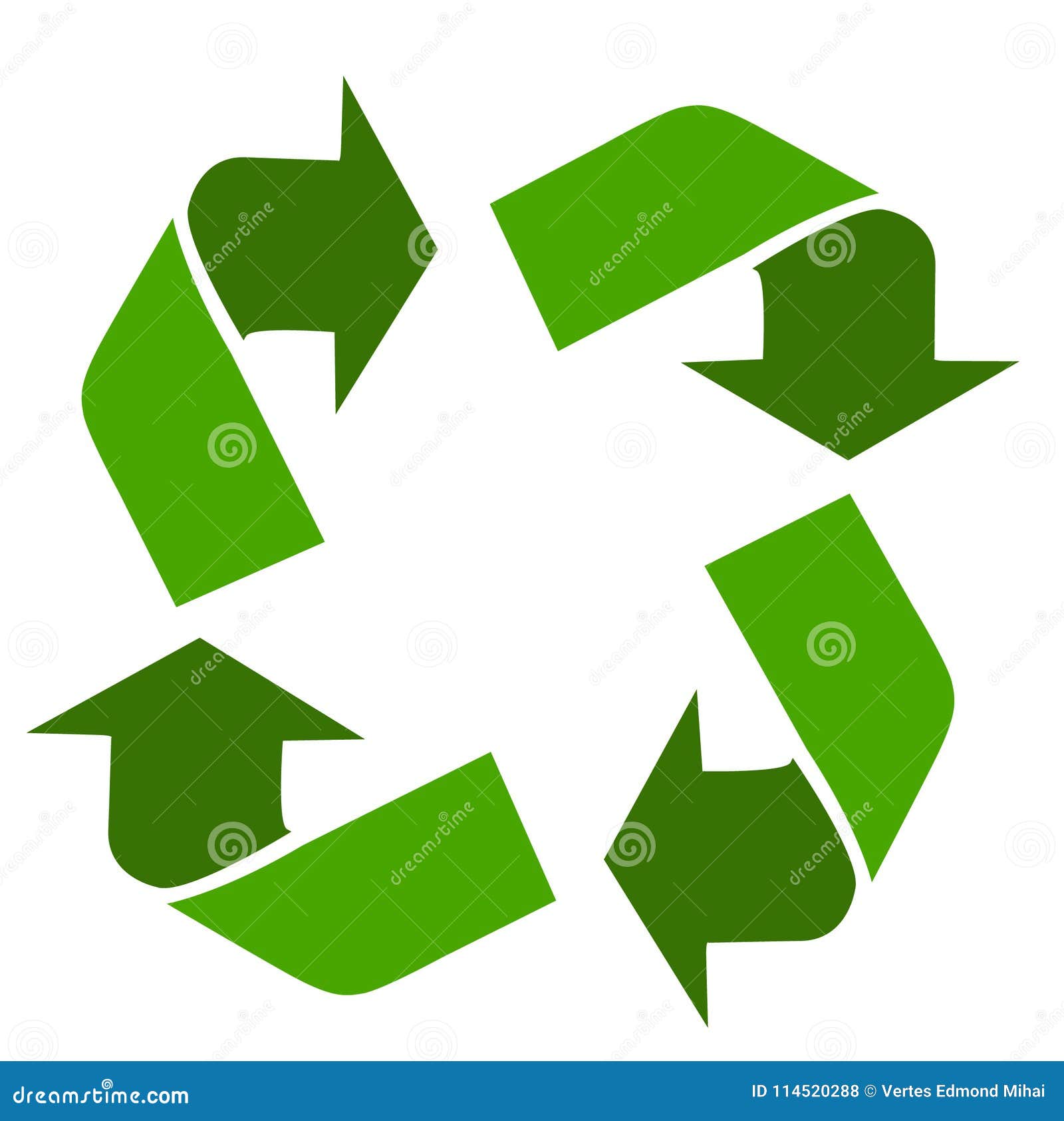 Vector recycle sign stock vector. Illustration of movement - 114520288