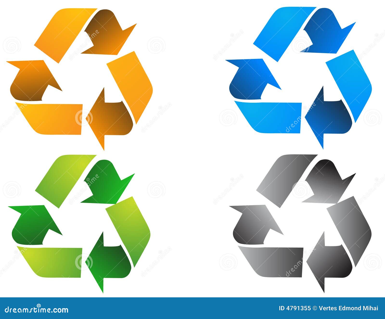Vector recycle signs stock illustration. Illustration of environment ...