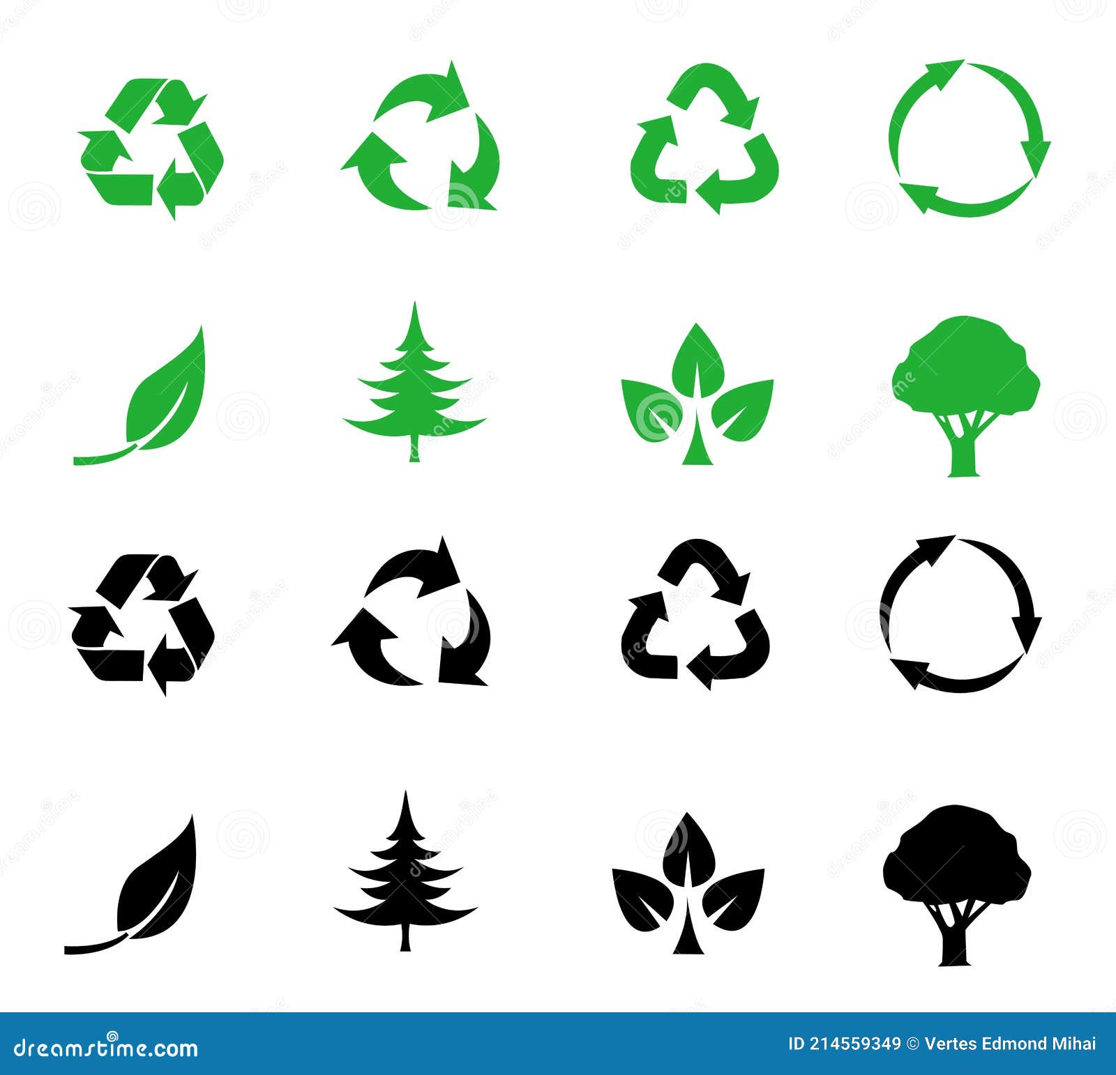 Vector Recycle Signs Illustration Stock Vector - Illustration of signs ...