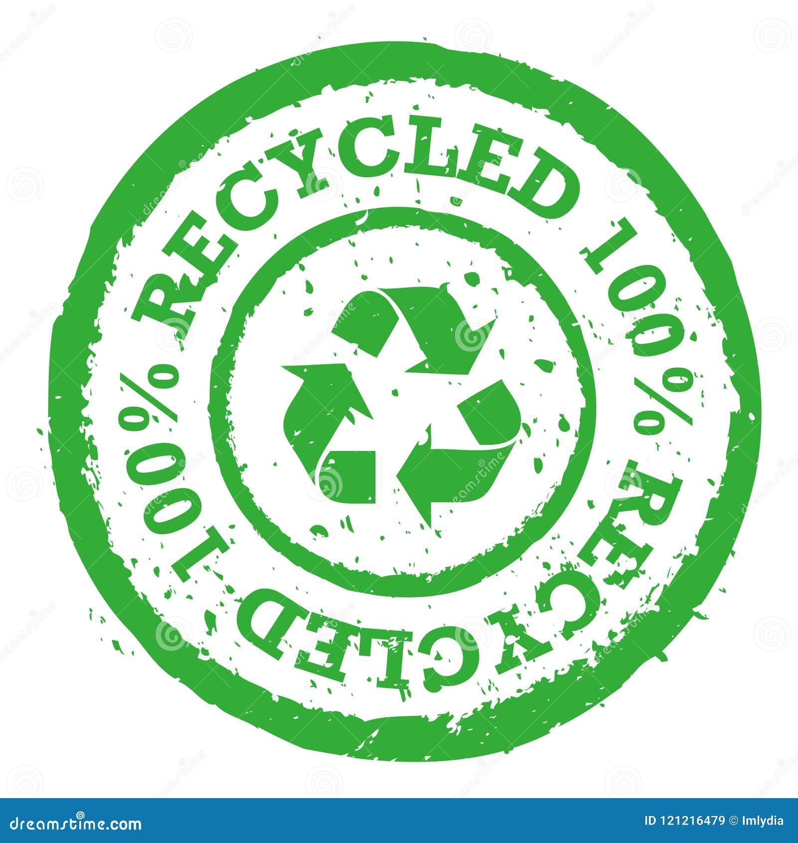 Vector 100 recycle stamp stock vector. Illustration of emblem - 121216479