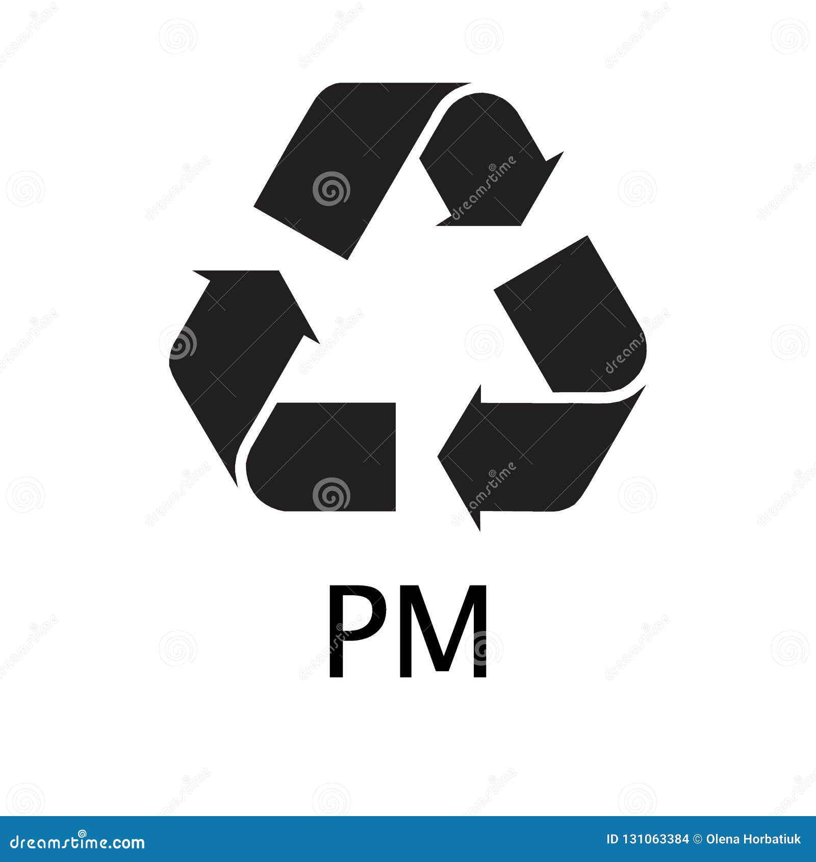 Recycle Symbol Plastic Icon. Hdpe Pp Pet Vector Sign Reuse Plastic ...