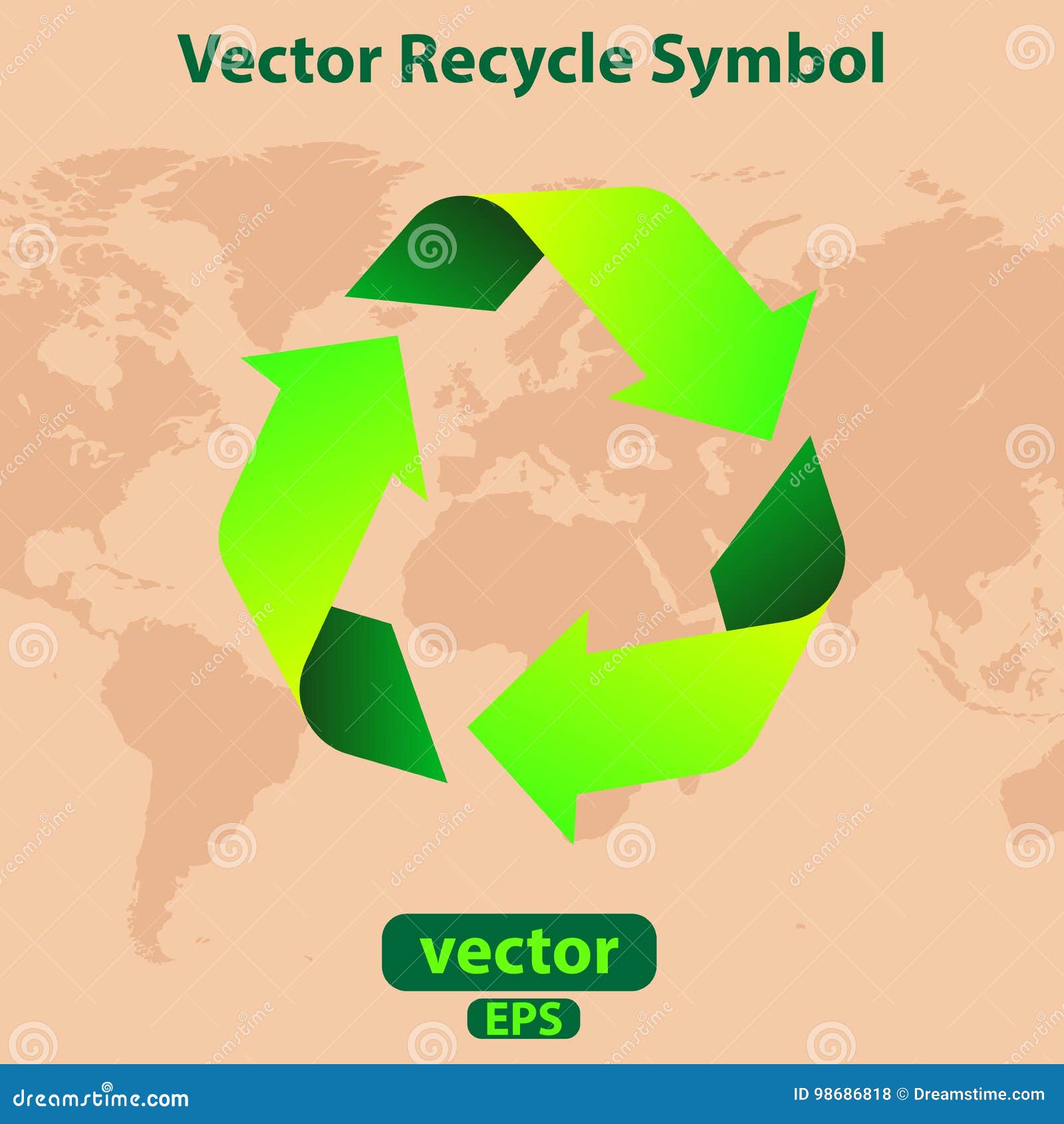 Vector Recycle Symbol stock illustration. Illustration of organic ...