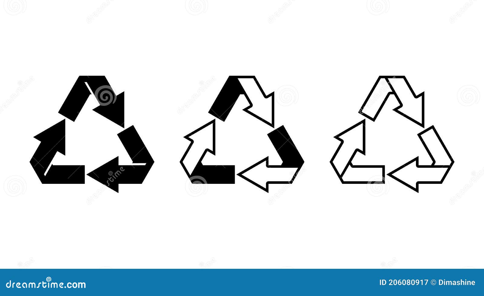 Vector Recycle Symbol Set. Isolated Icon Eco, Waste. Stock Illustration ...