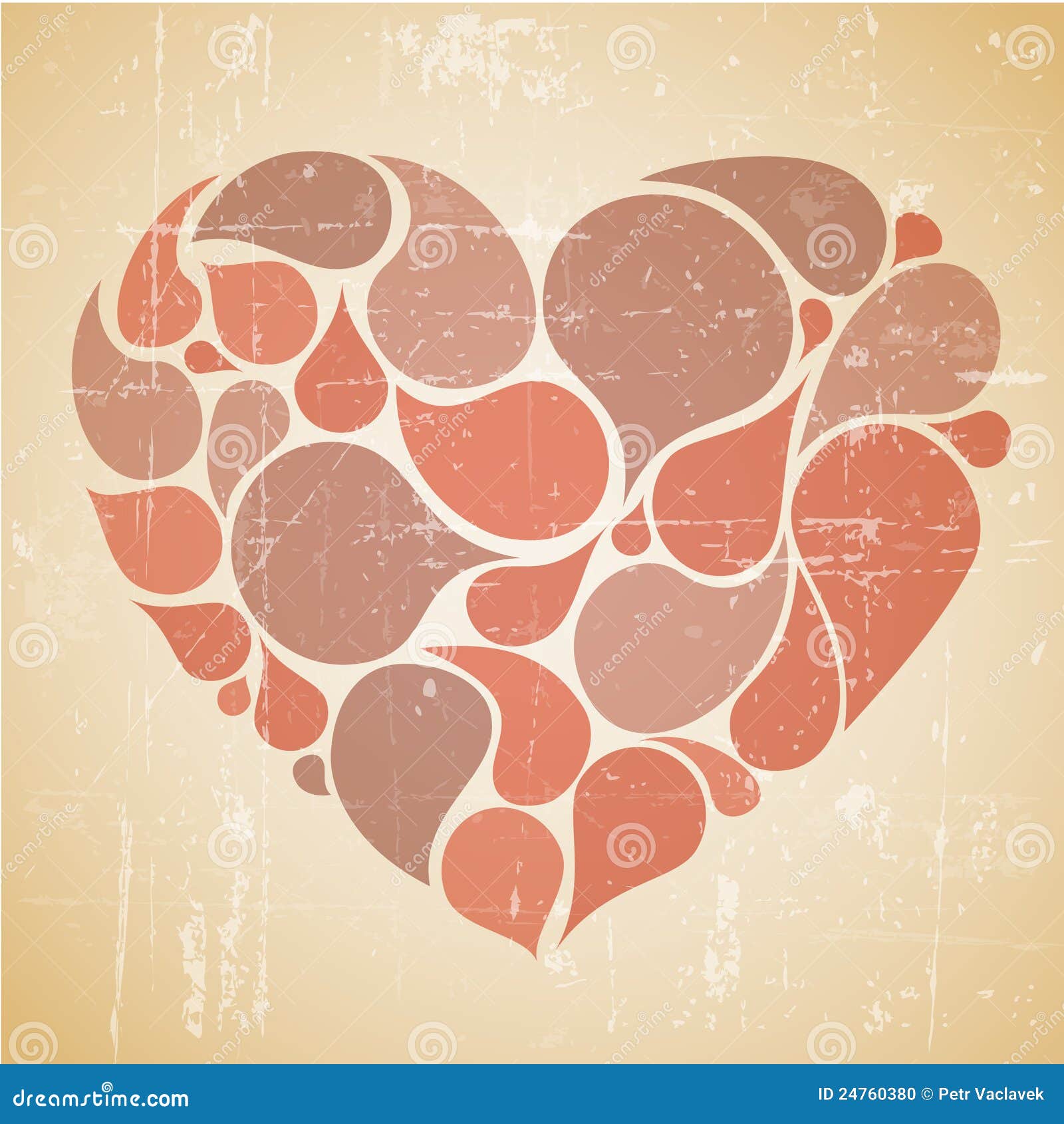 Retro Heart Background Cartoon Vector | CartoonDealer.com #17710171