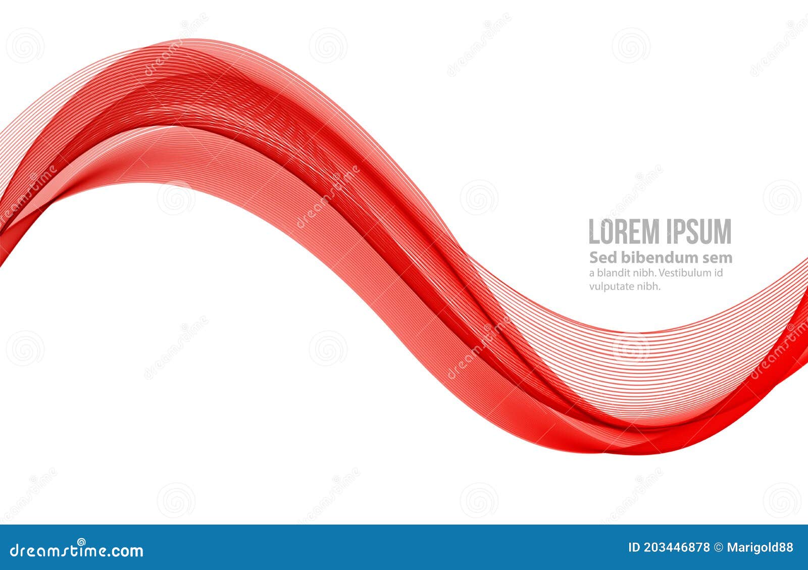 Vector Red Abstract Wave Design Element. Smoke Lines Stock Vector ...