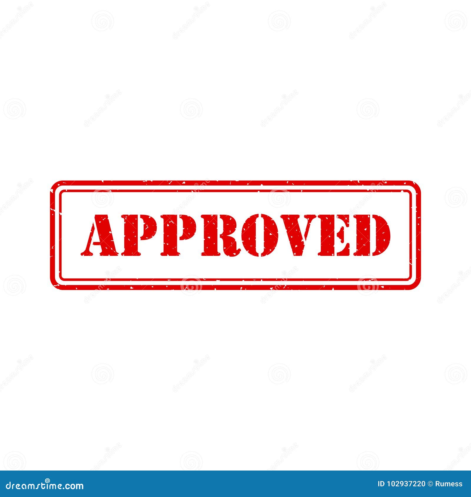 Vector Red Approved Stamp Isolated Stock Vector - Illustration of ...