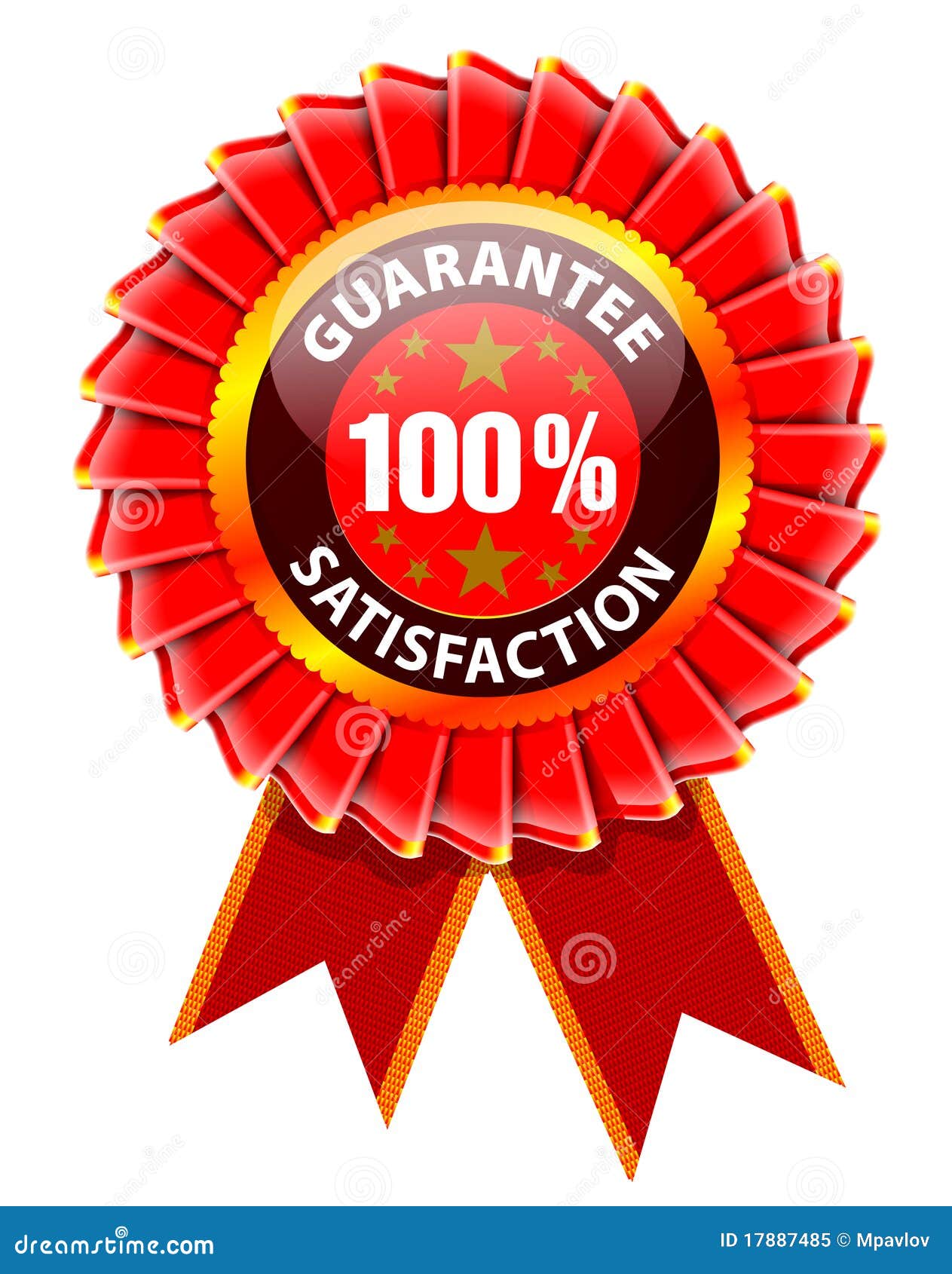 Vector Red Award Rosette Label Stock Vector - Illustration of customer ...