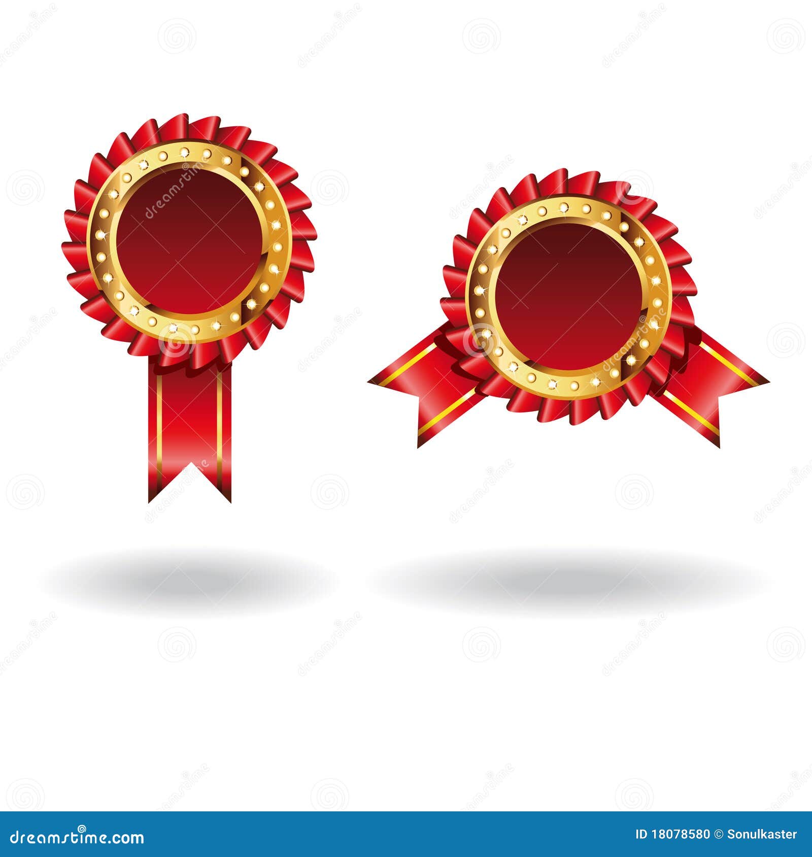 Vector red awards stock vector. Illustration of decoration - 18078580