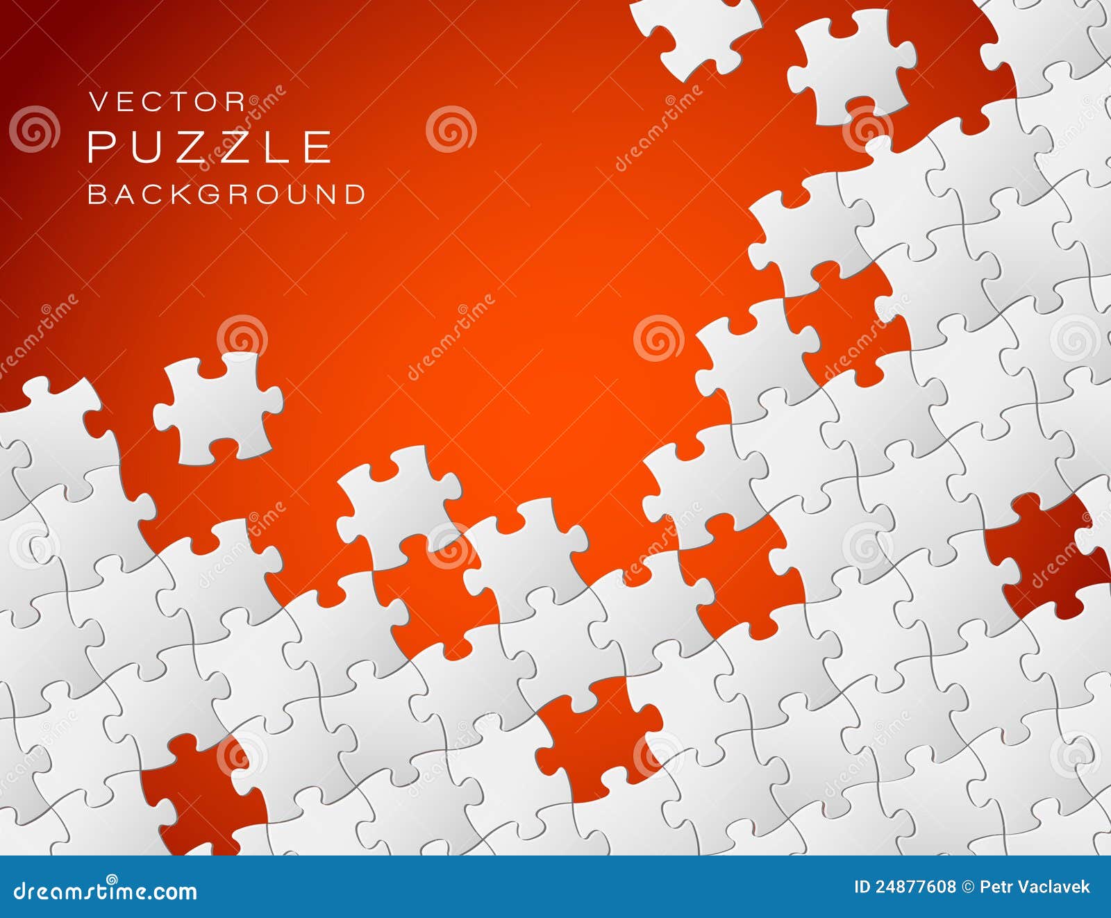 Vector Red Background Puzzle Pieces Stock Vector - Illustration of form ...