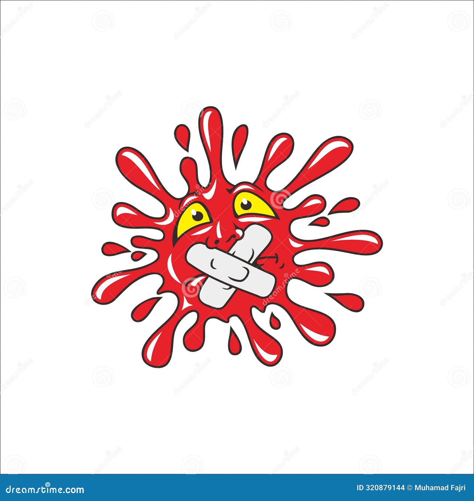 Man With His Face Covered With A Bucket Vector Illustration ...