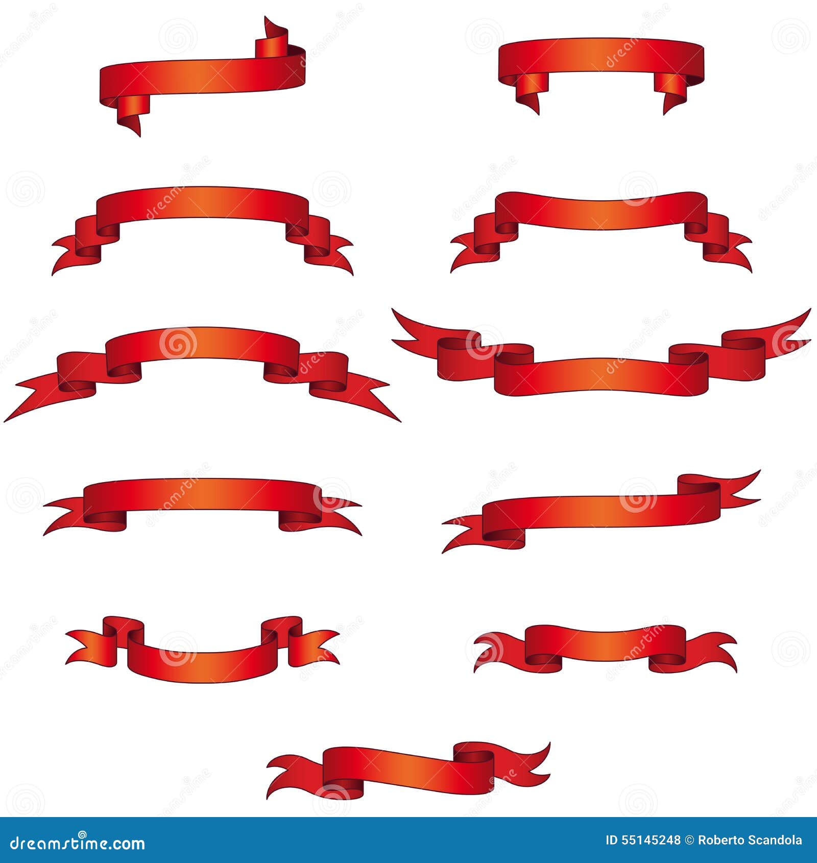 Vector Red Banners Collection Stock Vector - Illustration of award ...