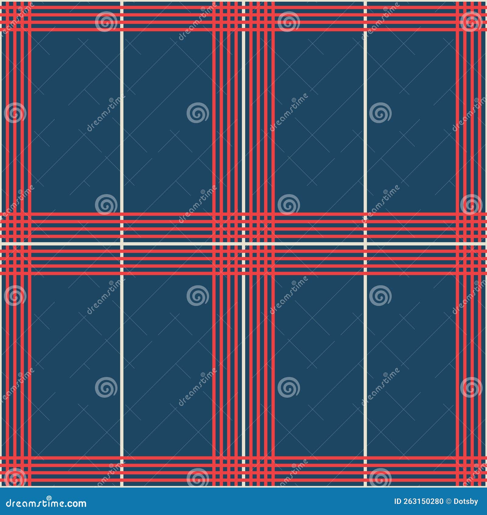Vector Red Beige Plaid Checkered Seamless Pattern Stock Vector ...