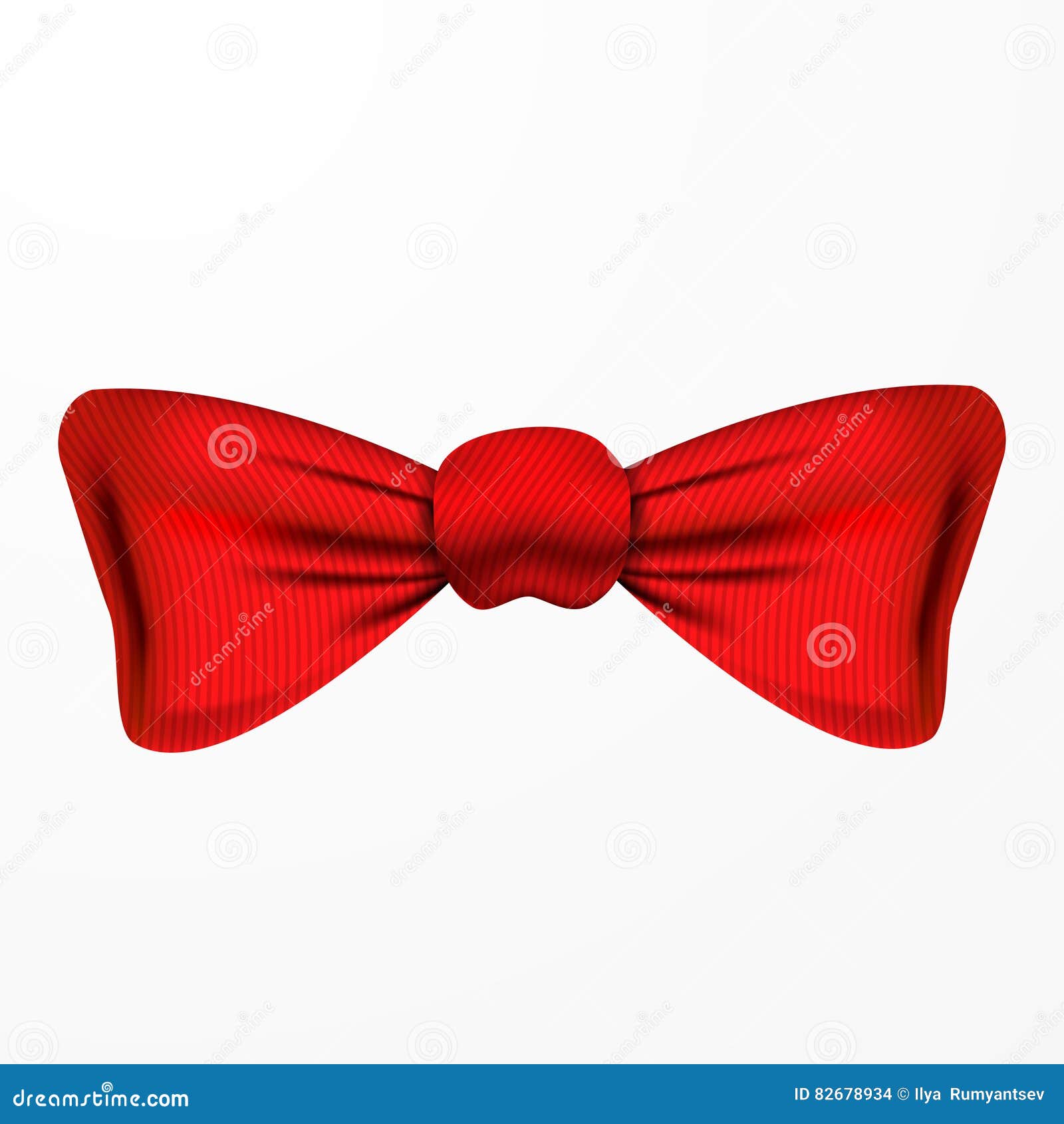 Vector Red Bow Tie, Realistic Design Stock Vector - Illustration of ...