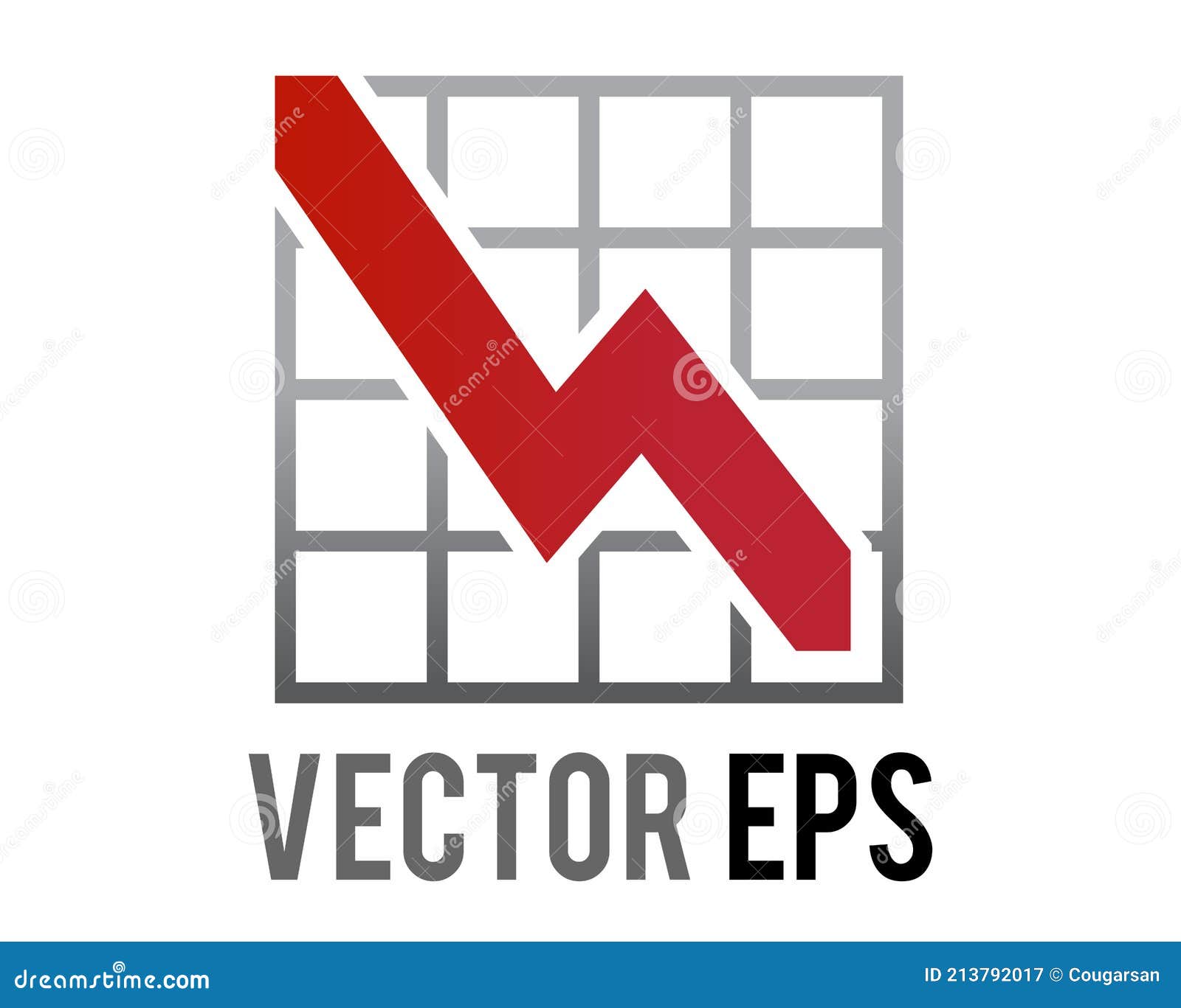 Vector Red Business Presentation Summary Finance Report Bar Chart ...