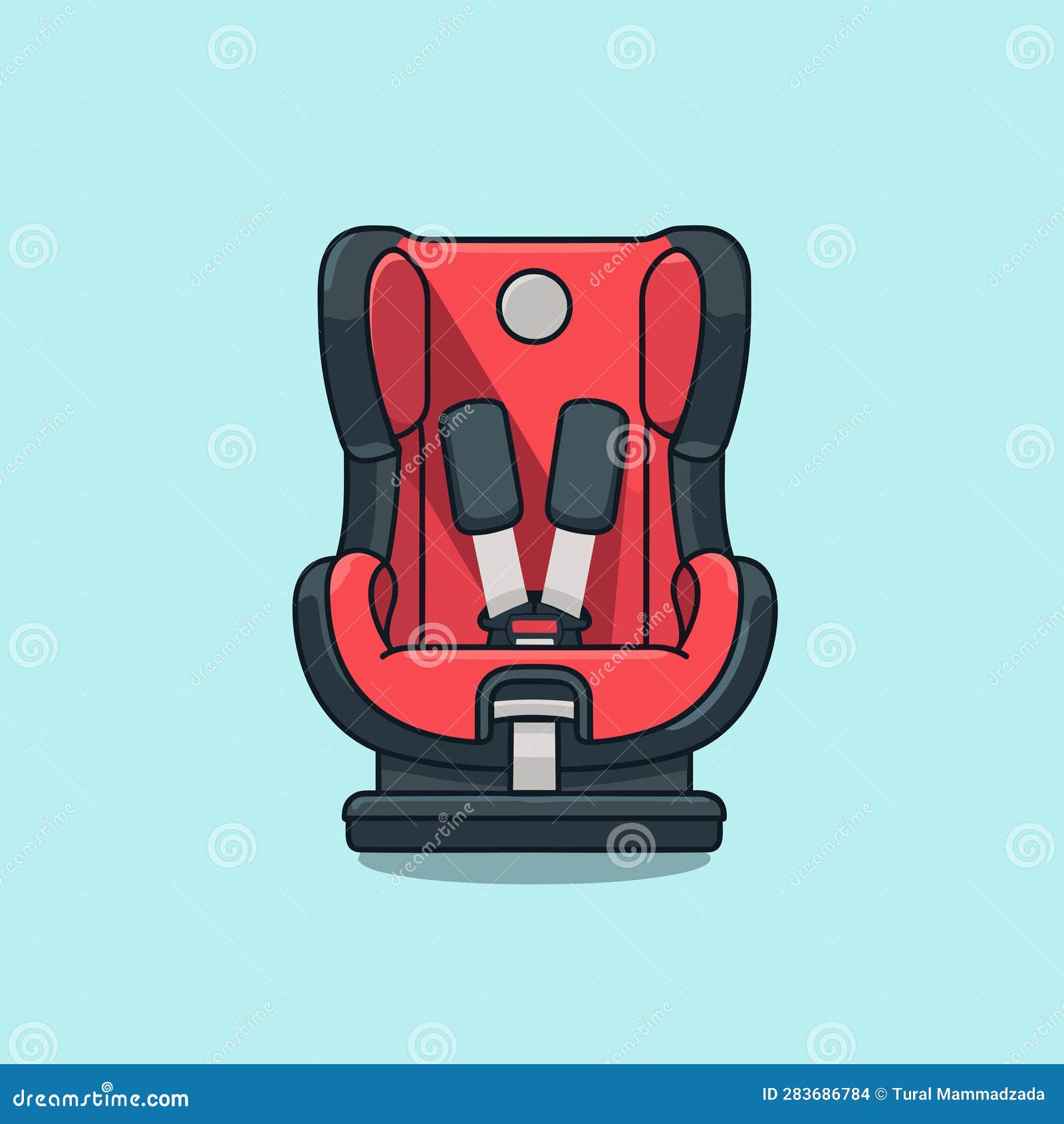 Vector of a Red Car Seat on a Blue Background Stock Vector ...
