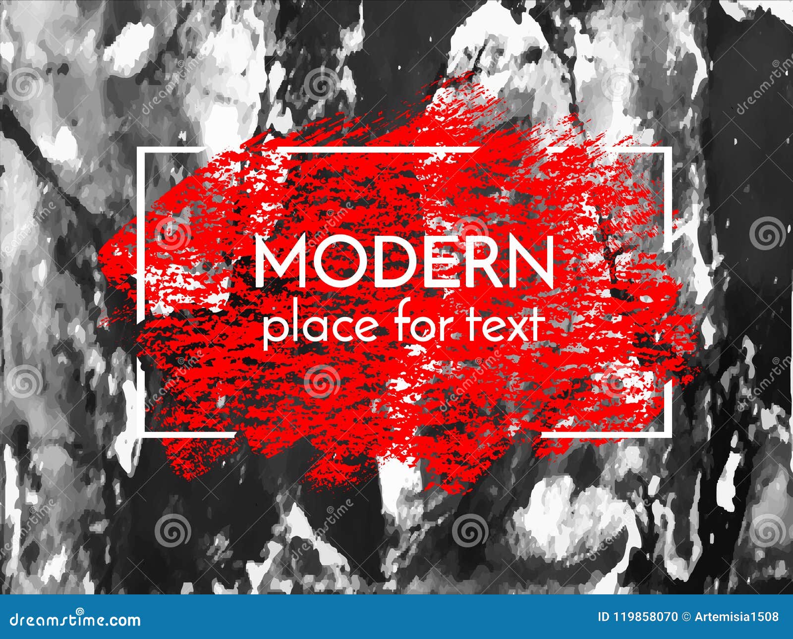 Vector Red Chalk Paint, Ink Brush Stroke, Brush, Line or Texture Stock ...