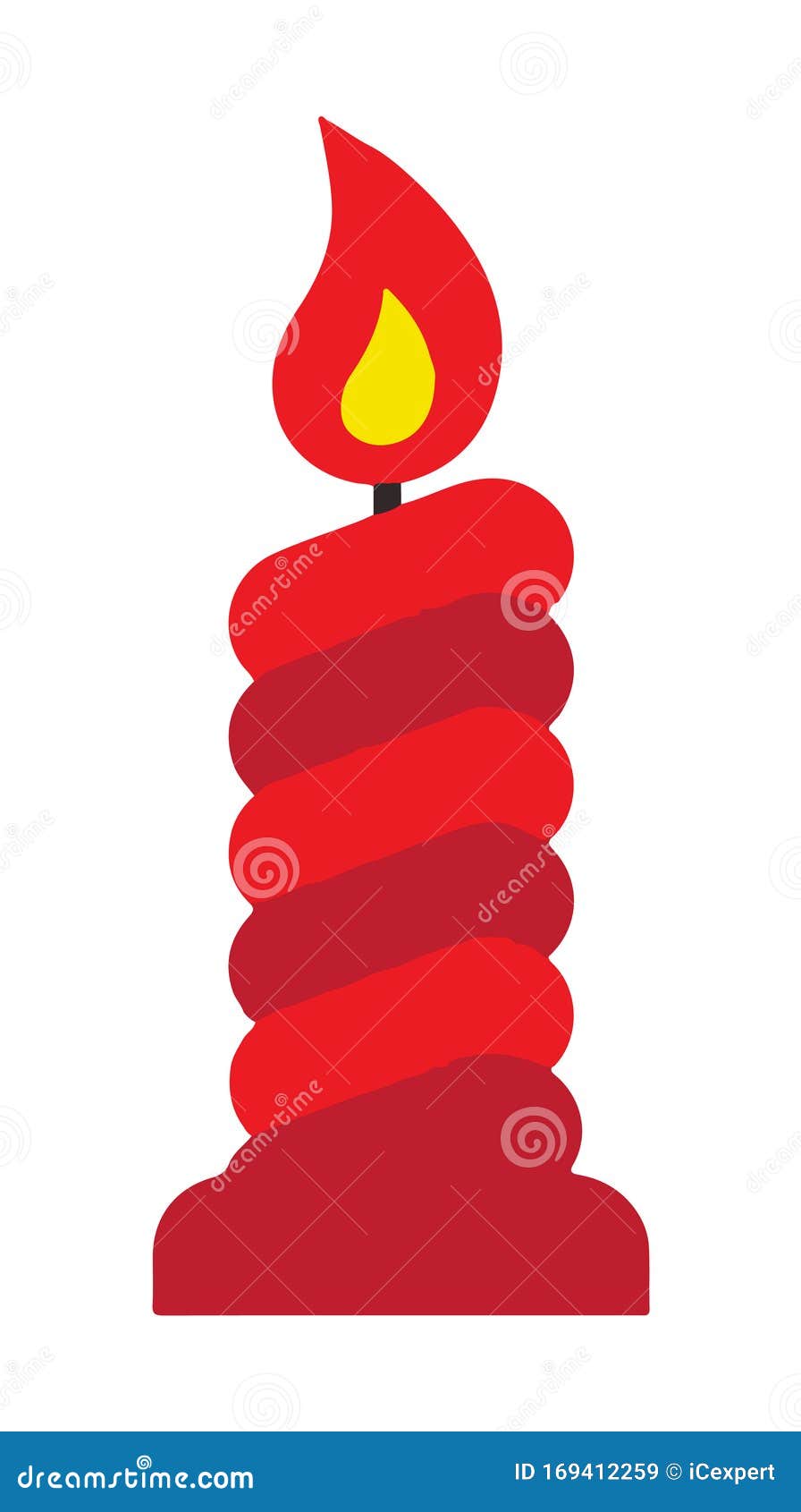 Red candle symbol stock vector. Illustration of christmas - 169412259