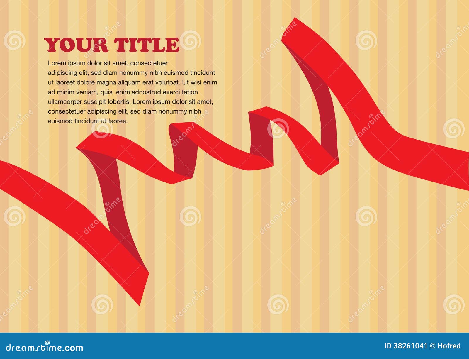 Vector Red Colored Ribbon Layout Design Stock Vector - Illustration of ...