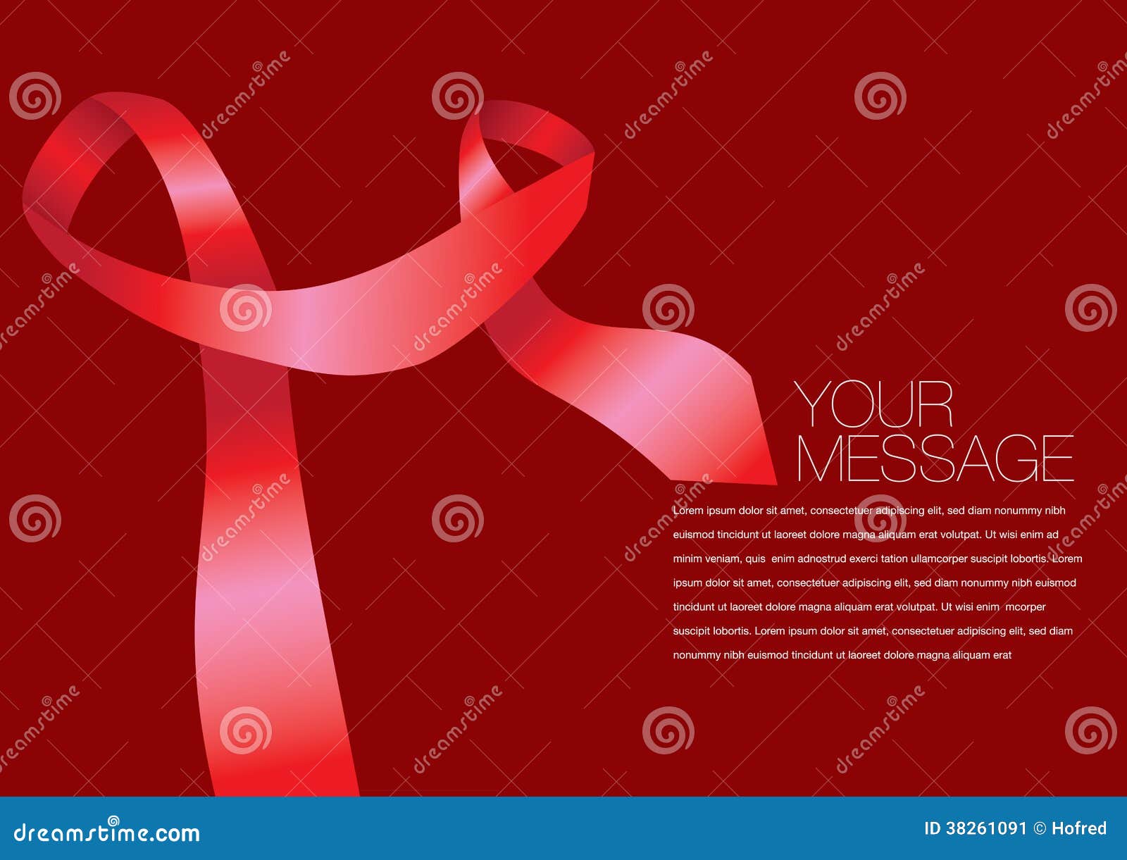 Vector Red Colored Ribbon Layout Design Stock Vector - Illustration of ...