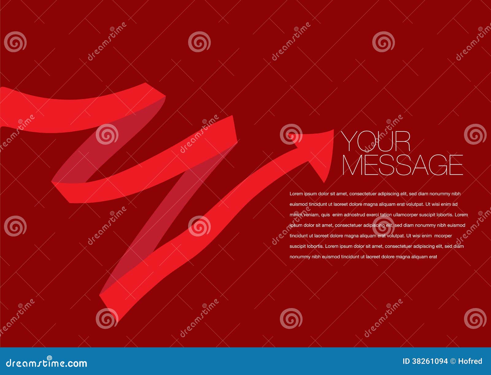 Vector Red Colored Ribbon Layout Design Stock Vector - Illustration of ...