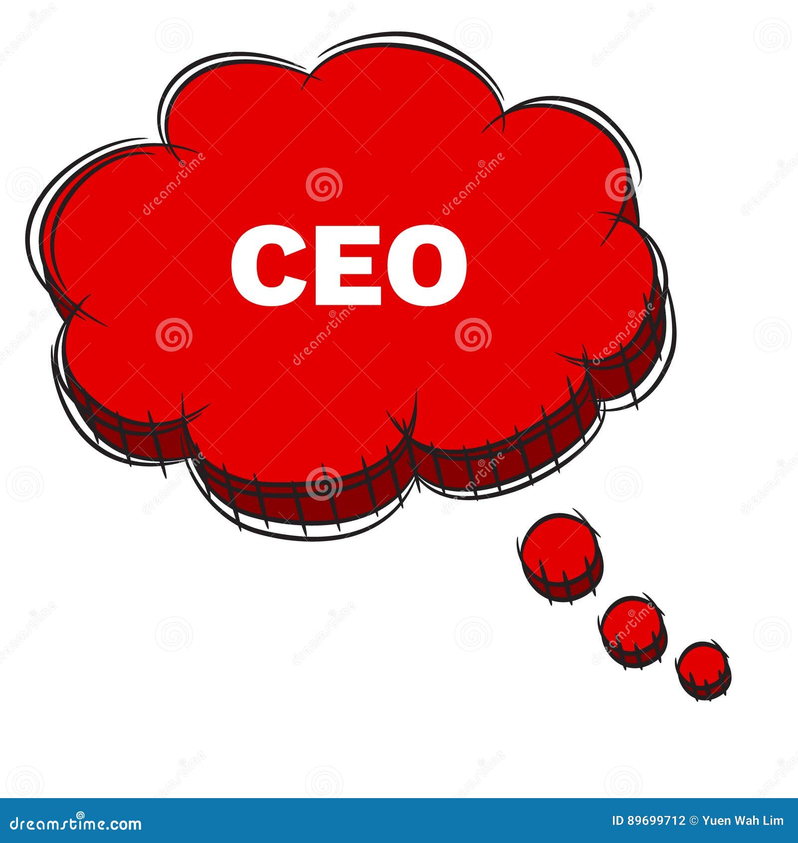 Vector of Red 3D Speech Bubble Text CEO. EPS8 . Stock Vector ...