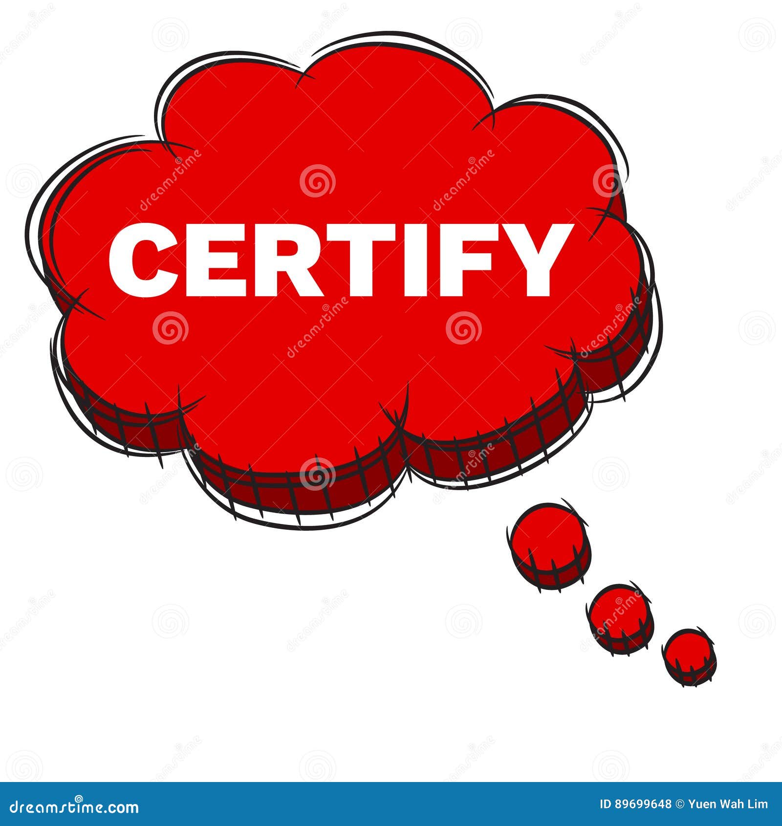 Vector of Red 3D Speech Bubble Text CERTIFY. EPS8 . Stock Vector ...
