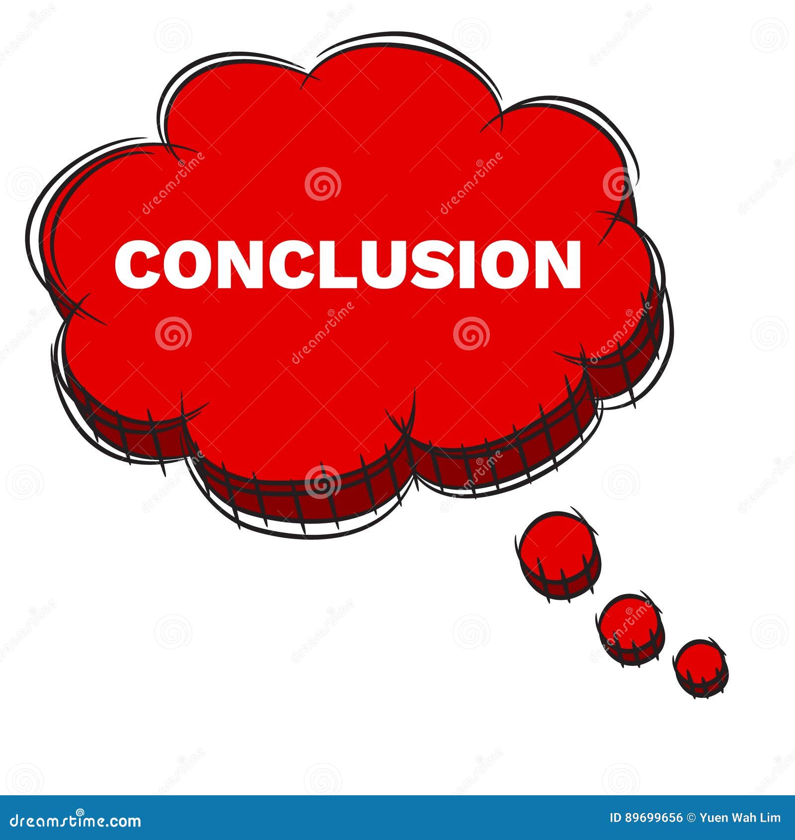 Vector of Red 3D Speech Bubble Text CONCLUSION. EPS8 . Stock Vector ...