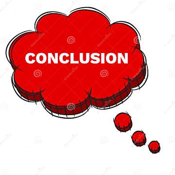 Vector of Red 3D Speech Bubble Text CONCLUSION. EPS8 . Stock Vector ...
