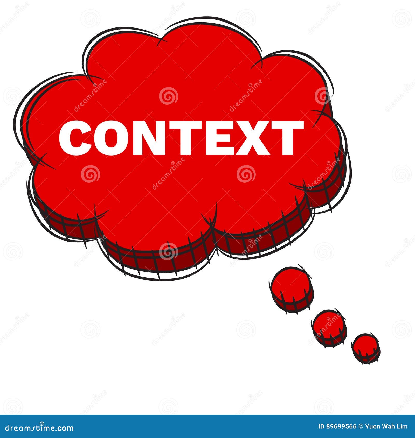 Vector of Red 3D Speech Bubble Text CONTEXT. EPS8 . Stock Vector ...