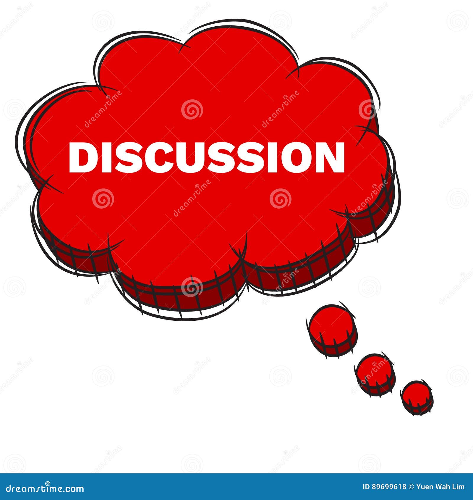 Vector of Red 3D Speech Bubble Text DISCUSSION. EPS8 . Stock Vector ...