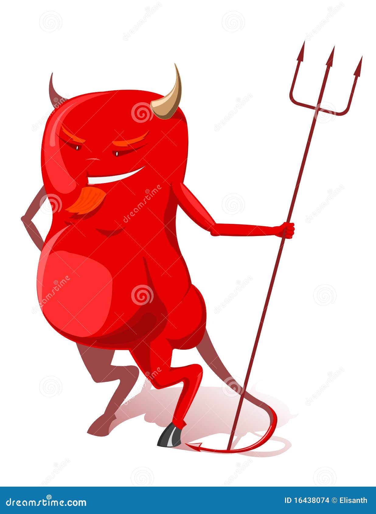 Vector red devil stock vector. Illustration of clip, element - 16438074