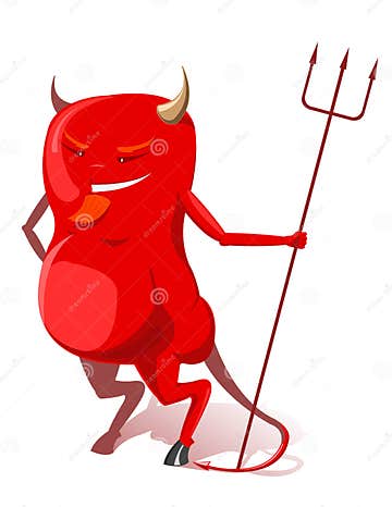 Vector red devil stock vector. Illustration of clip, element - 16438074