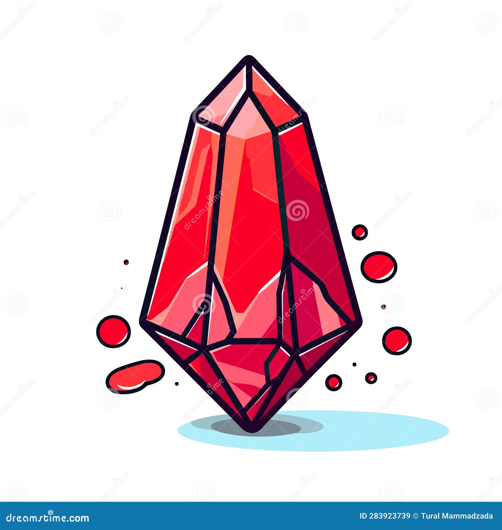 Vector of a Red Diamond Icon on a Clean White Background Stock Vector ...