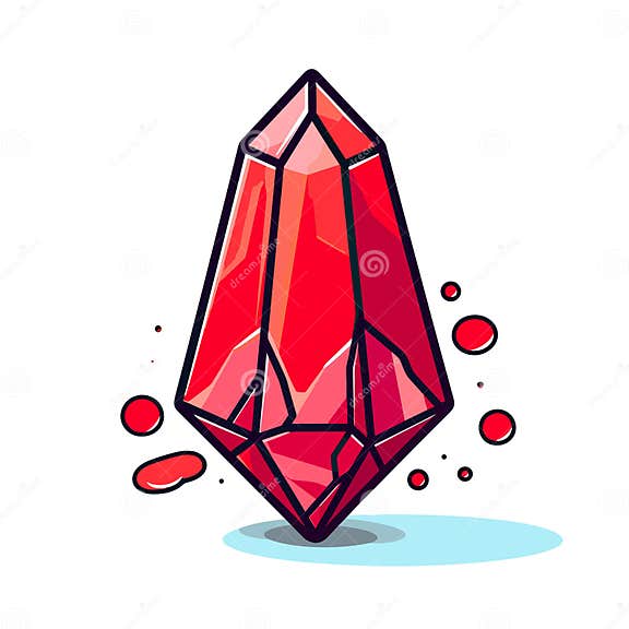 Vector of a Red Diamond Icon on a Clean White Background Stock Vector ...