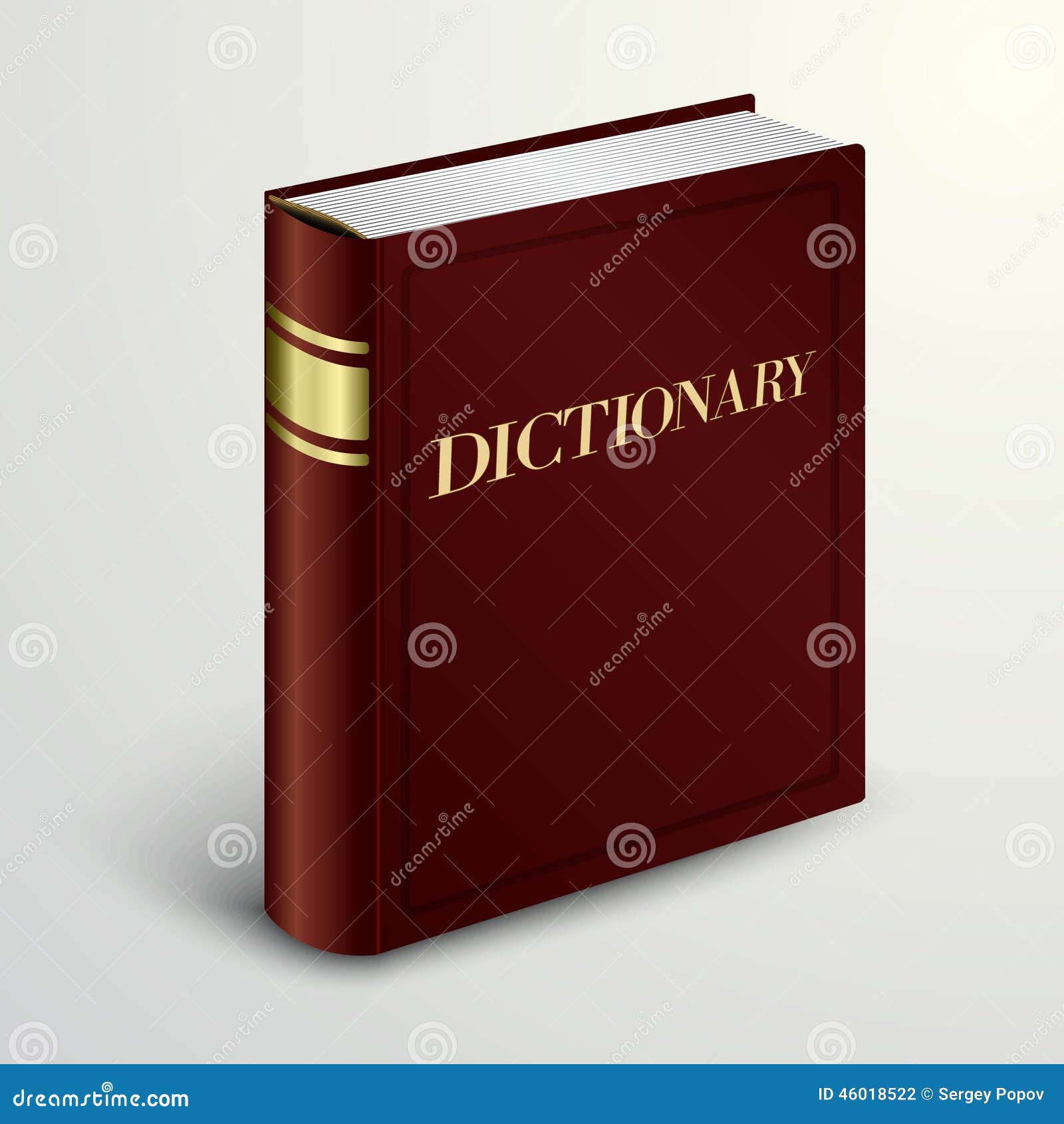 Vector red dictionary book stock vector. Illustration of learn - 46018522