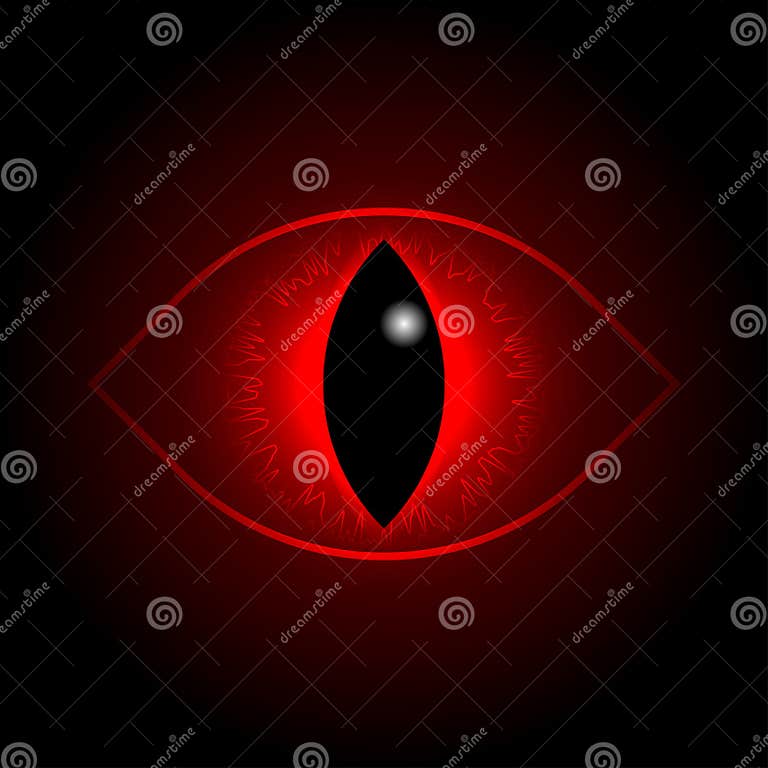 Vector red dragon eye. stock vector. Illustration of lizard - 93462879
