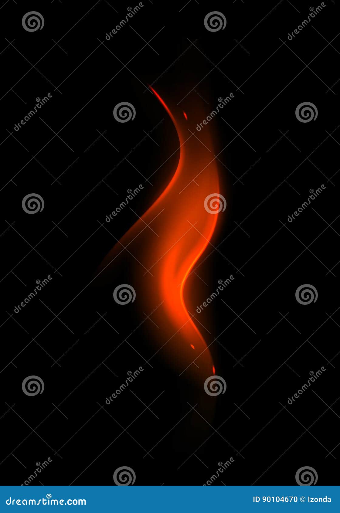 Vector Red Fire Flame on Background Stock Vector - Illustration of ...