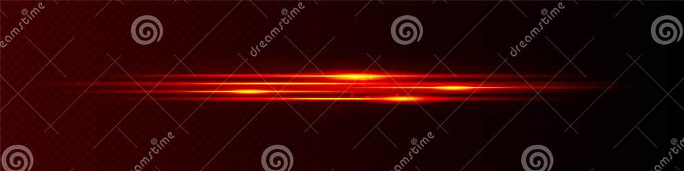 Vector Red Fire Glowing Lines Effect. Straight Fast Light. Acceleration ...