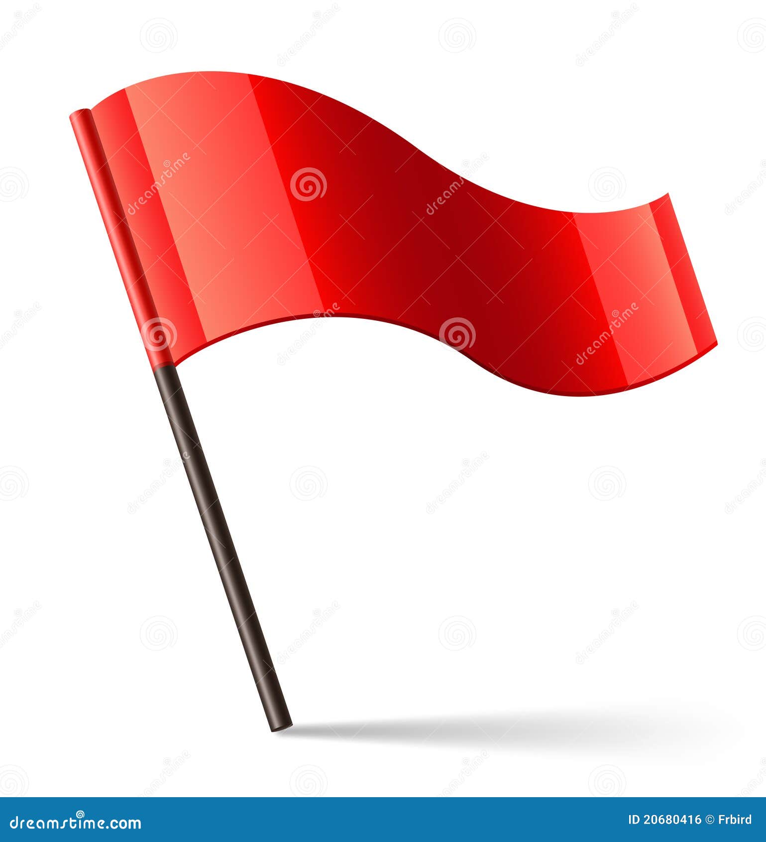 Vector Red Flag Icon stock vector. Illustration of banner - 20680416