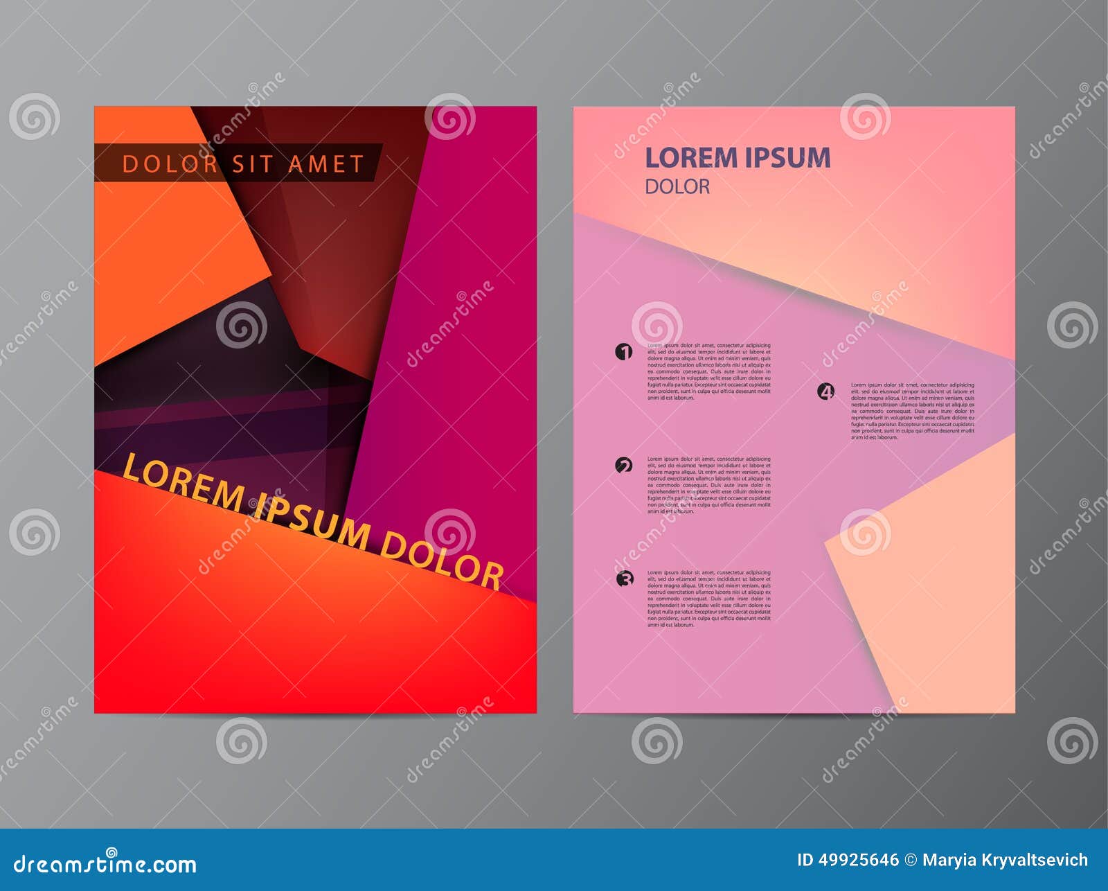 Vector Red Flyer, Brochure Modern Design Stock Vector - Illustration of ...