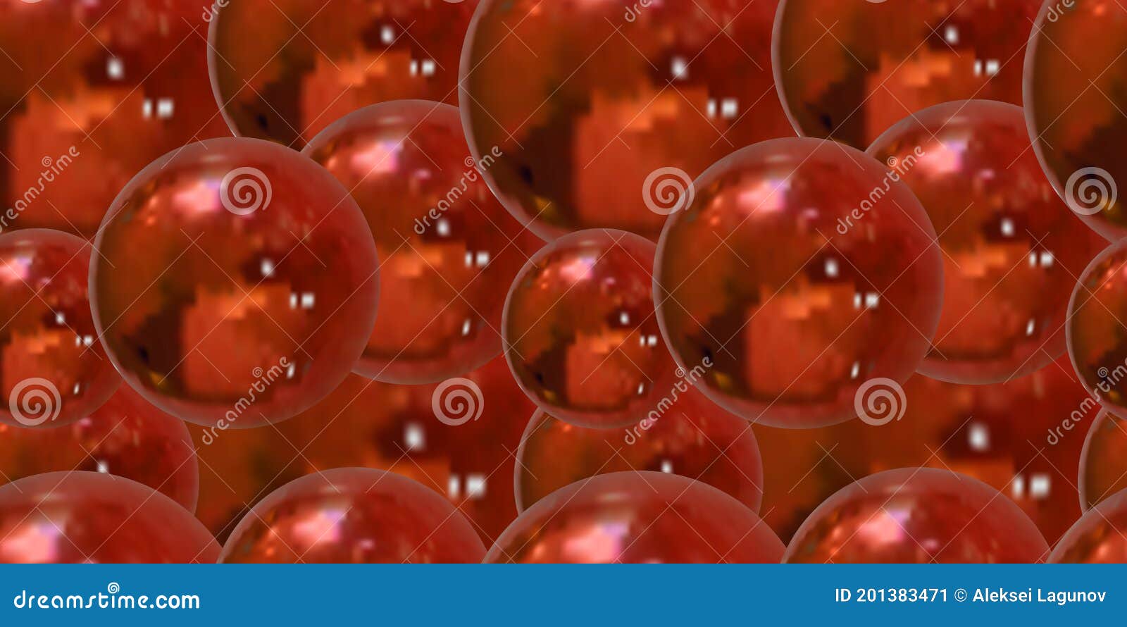 Vector Red Glossy Balls Seamless Pattern, Background Template ...