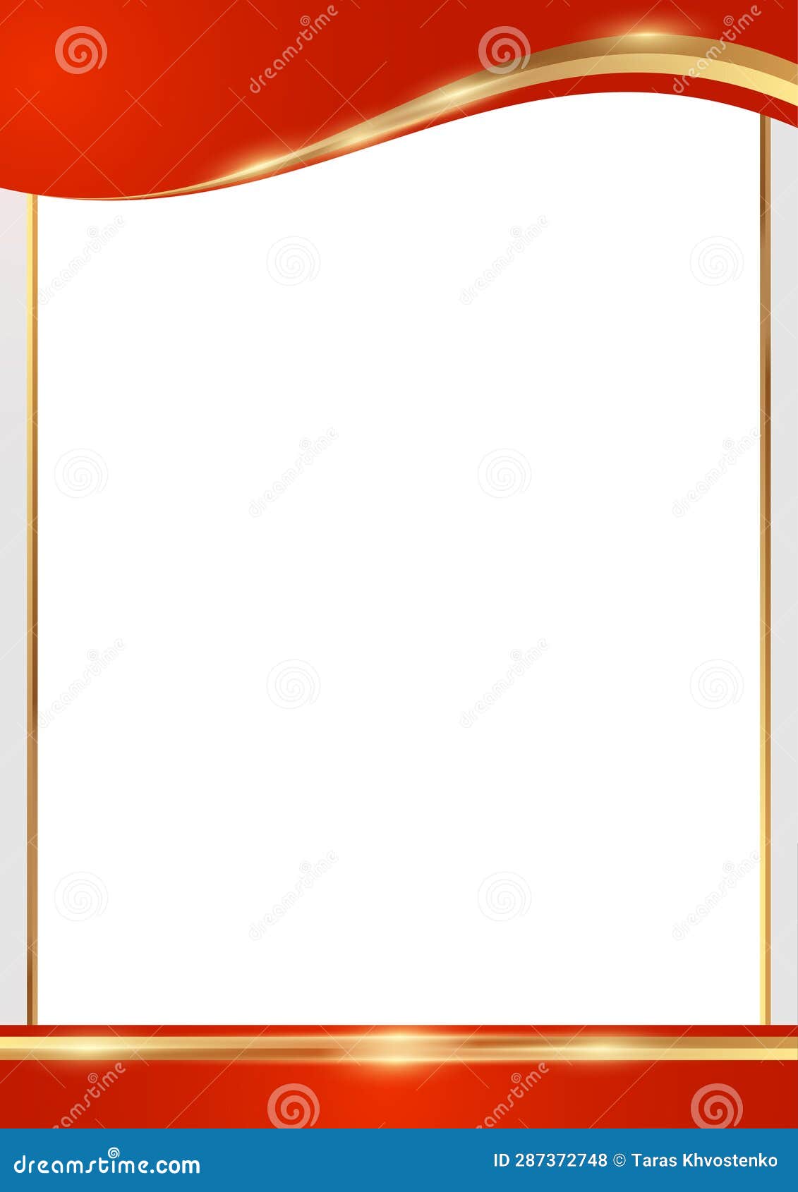 Vector Red and Gold Frame with Light Effects Stock Vector ...