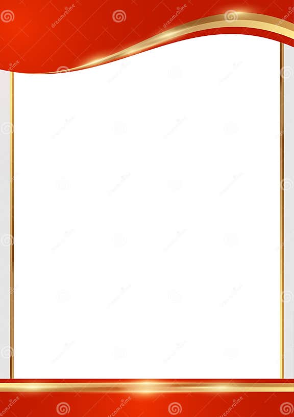 Vector Red and Gold Frame with Light Effects Stock Illustration ...